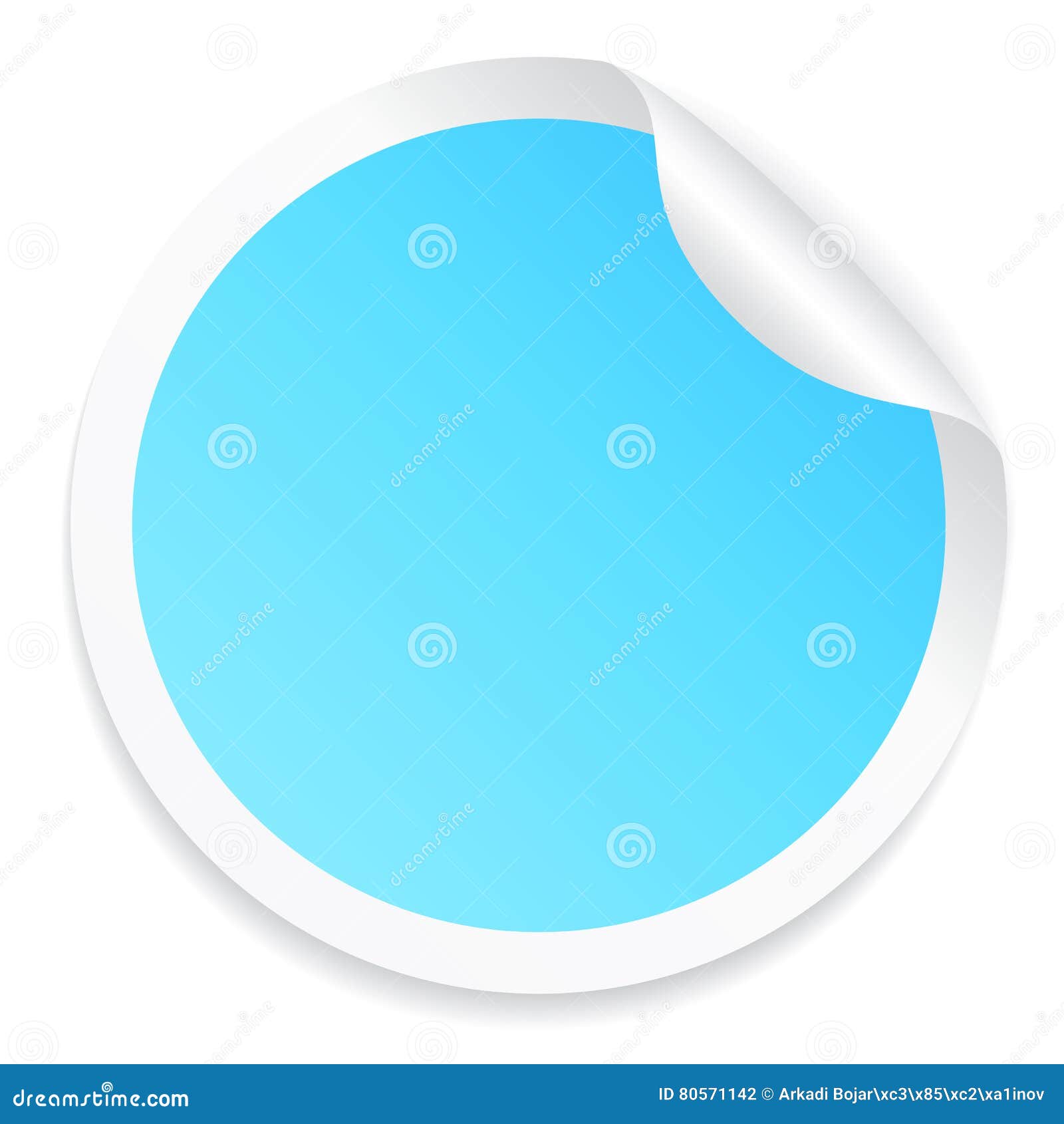 Blue round sticker stock vector. Illustration of business - 80571142
