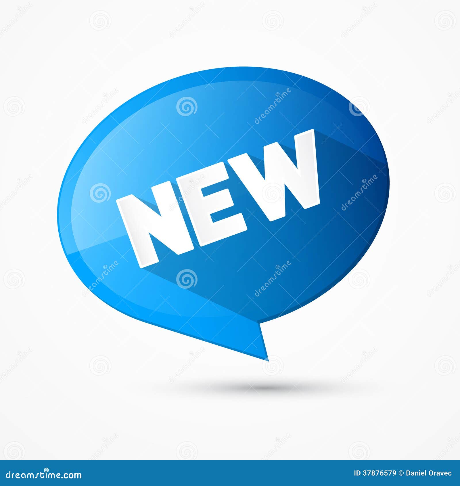 Blue Round Vector New Tag, Label Stock Vector - Illustration of paper ...