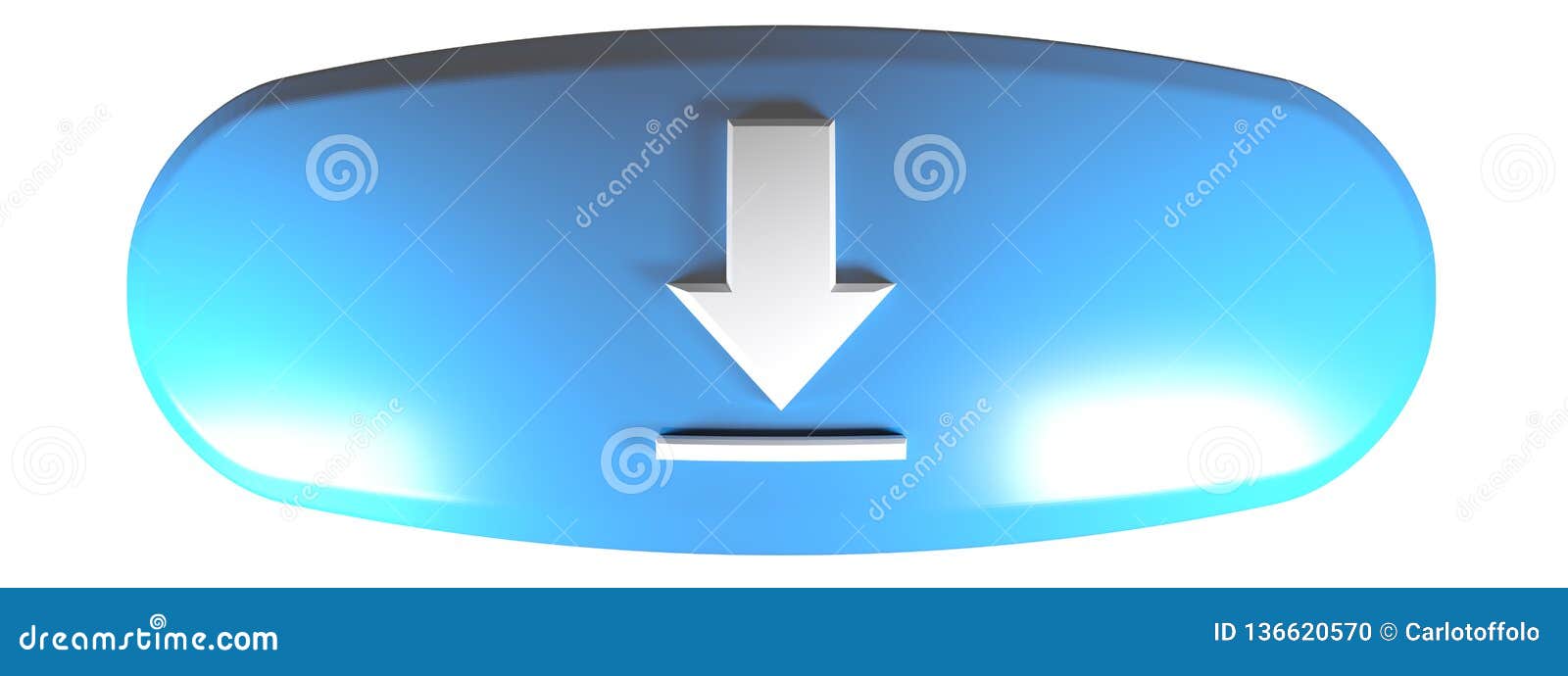 Blue Rounded Rectangle DOWNLOAD - 3D Rendering Illustration Stock ...
