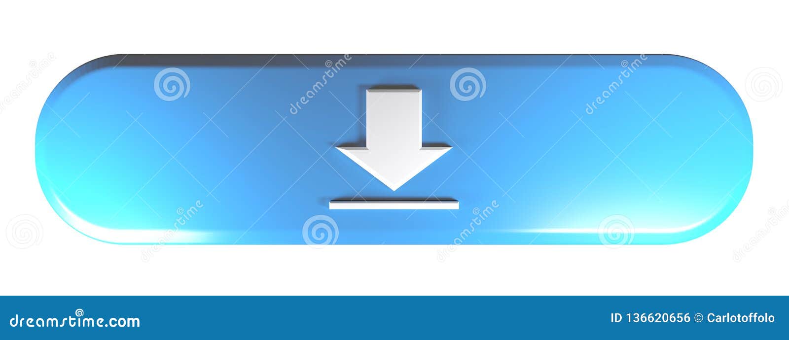 Blue Rounded Rectangle DOWNLOAD - 3D Rendering Illustration Stock ...