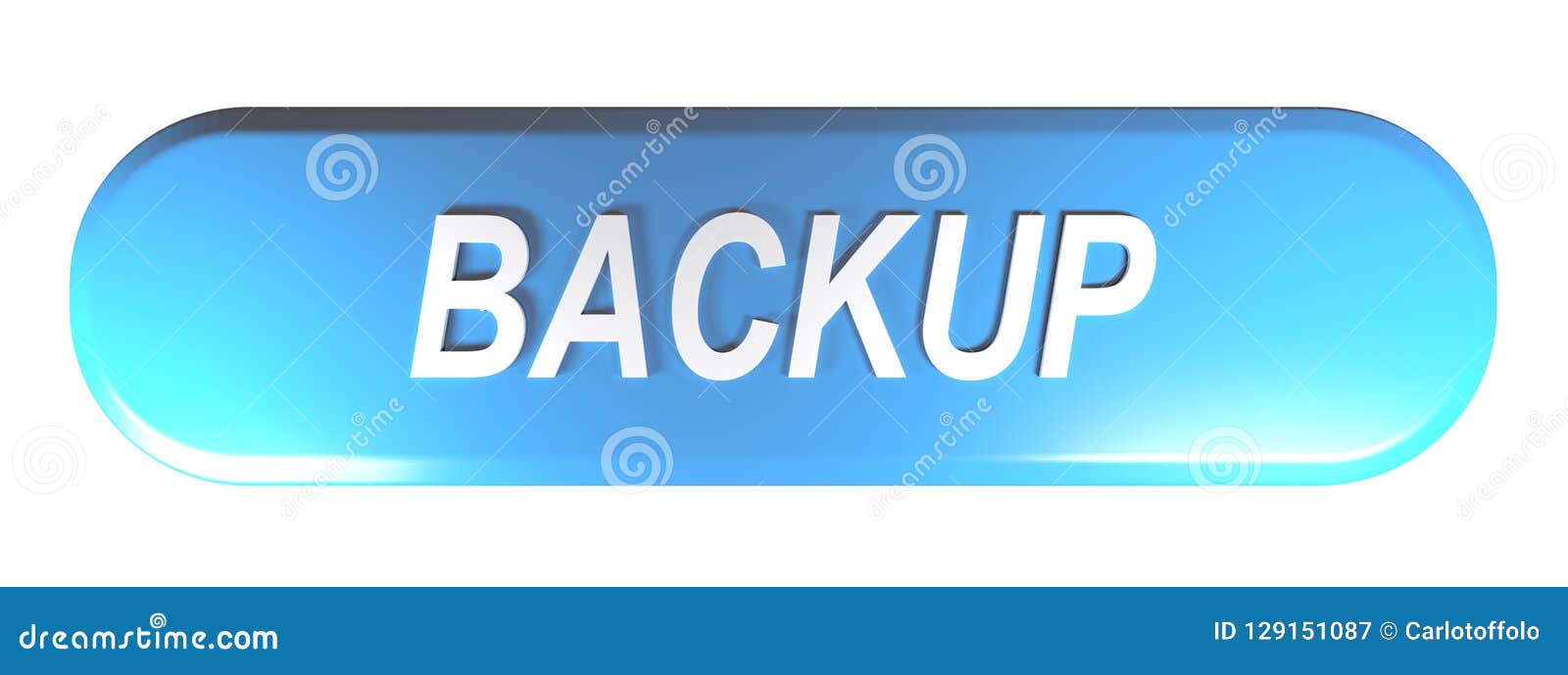Blue Rounded Rectangle Push Button BACKUP - 3D Rendering Stock ...