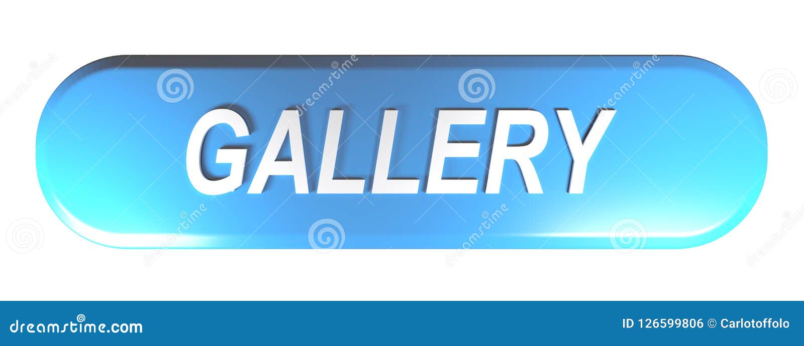 Blue Rounded Rectangle Push Button GALLERY - 3D Rendering Stock ...