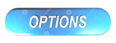 Blue Rounded Rectangle Push Button OPTIONS - 3D Rendering Illustration ...
