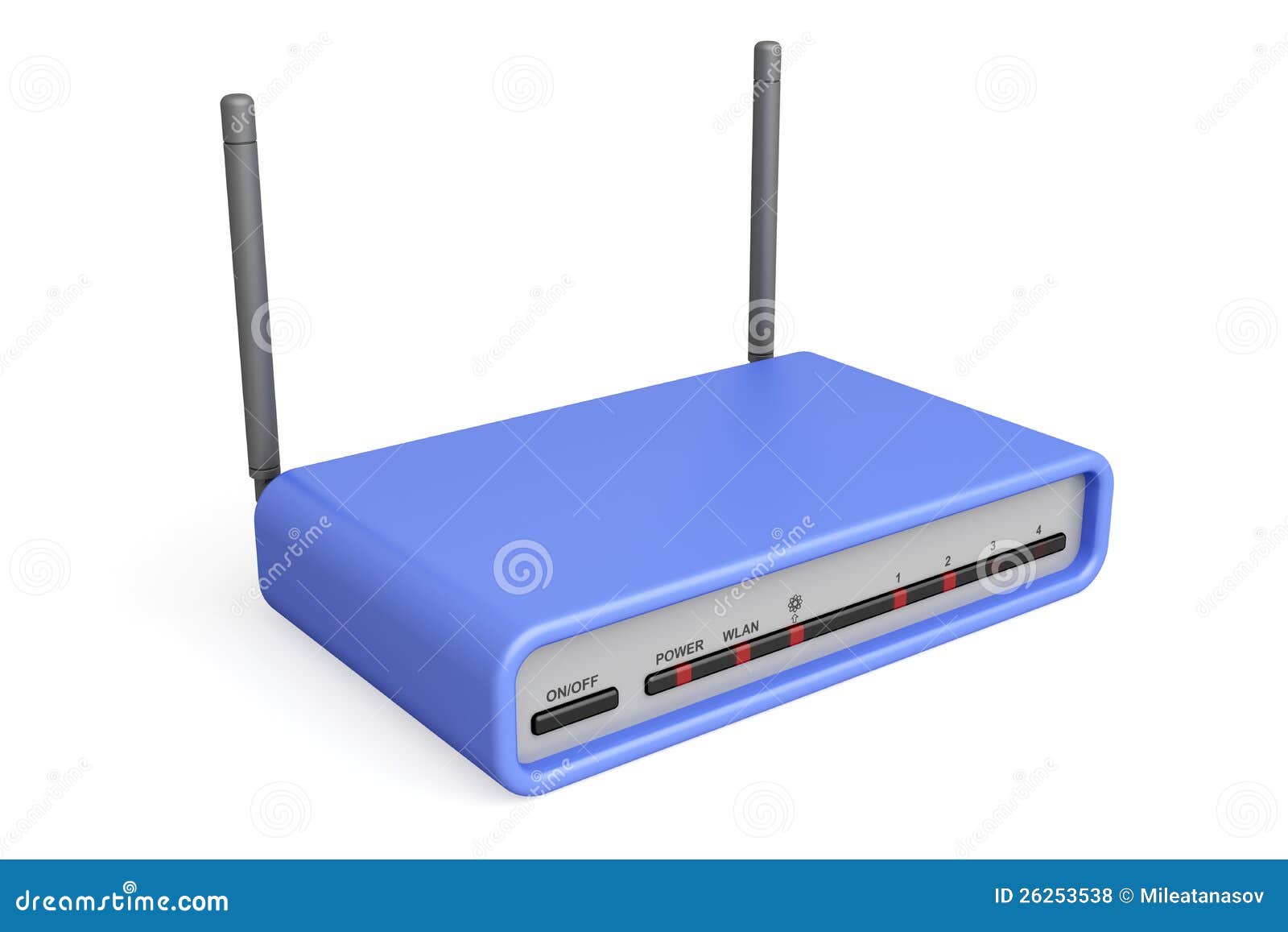 Blue router stock illustration. Illustration of bandwidth - 26253538