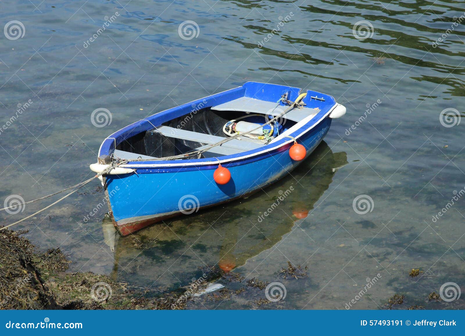 Blue Rowing Boat stock image. Image of building, ring - 57493191