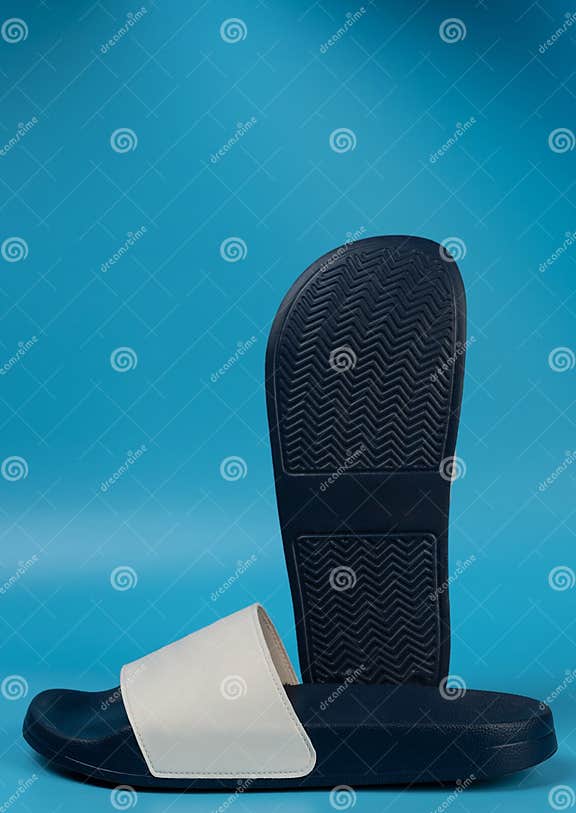 Blue Rubber Beach Flipflops Stock Image - Image of flipflops, blue ...