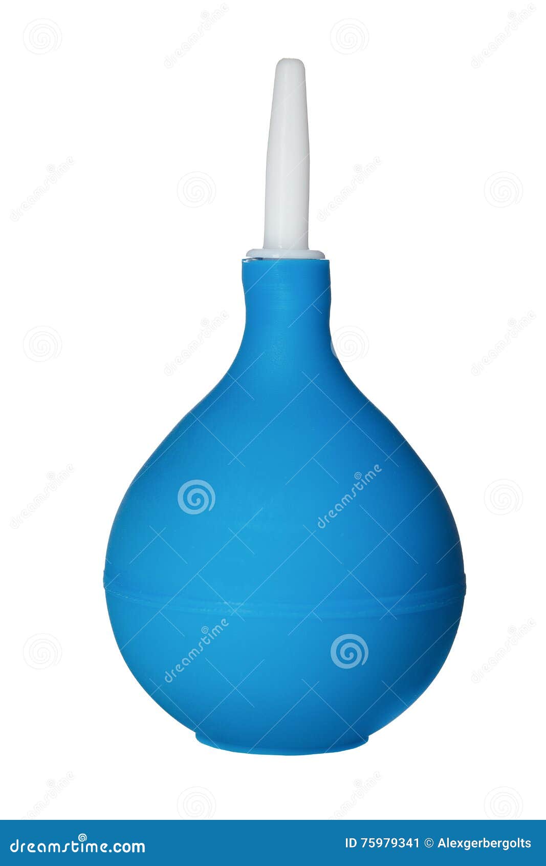 Blue Rubber Bulb Isolated on White Background Stock Image - Image of ...