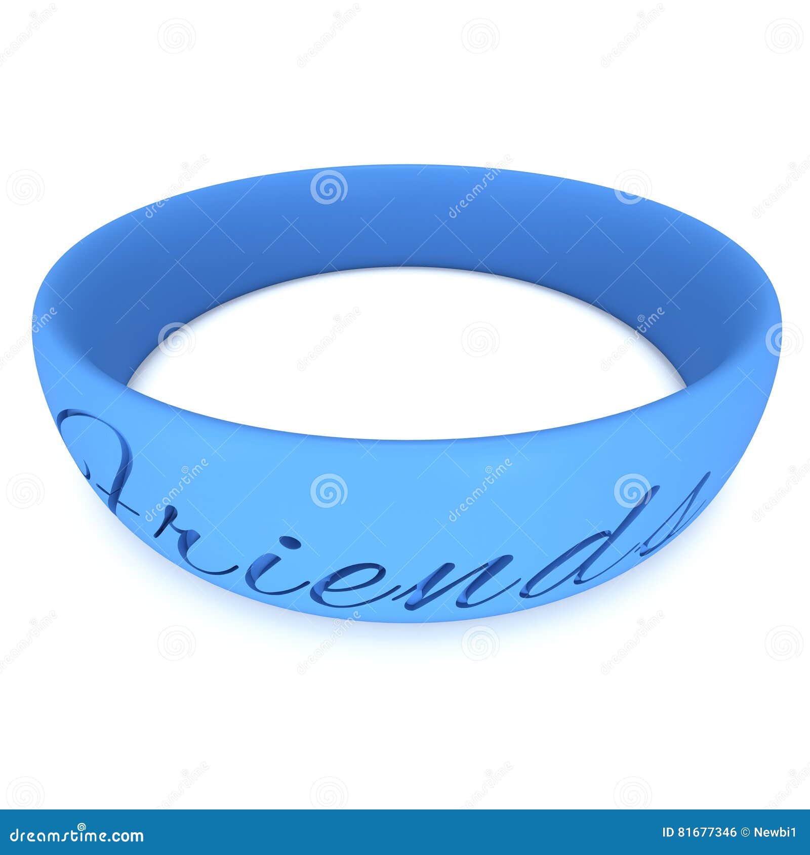 Blue Rubber Plastic Stretch Friends Bracelet Stock Illustration ...