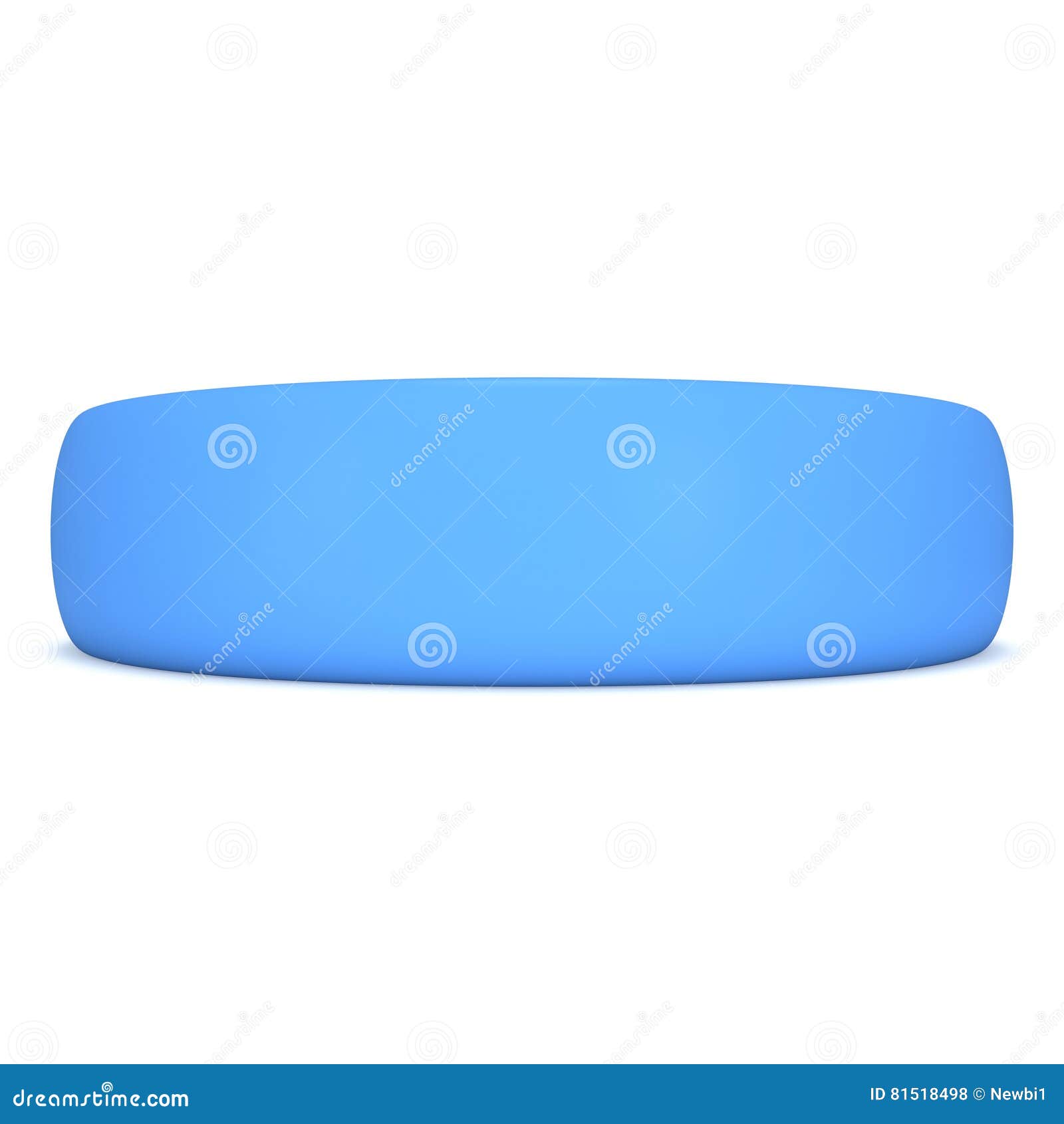 Blue Rubber Plastic Stretch White Bracelet Stock Illustration ...