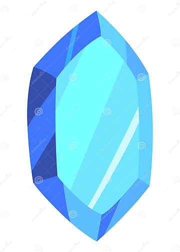 Blue Ruby Game Icon. Vector Cartoon Game Ui Symbol Stock Illustration ...