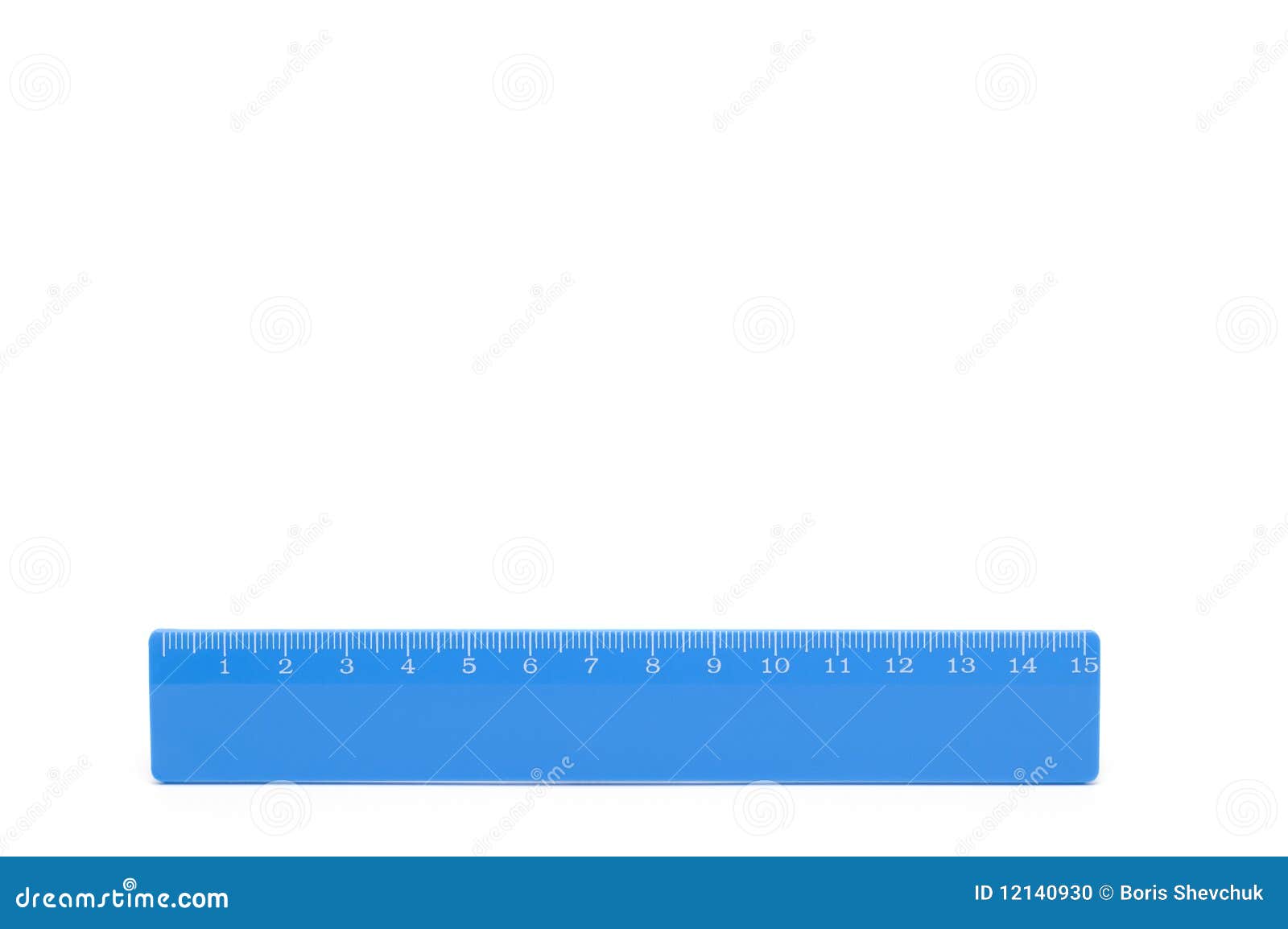 Blue ruler. stock photo. Image of office, ruler, color - 12140930