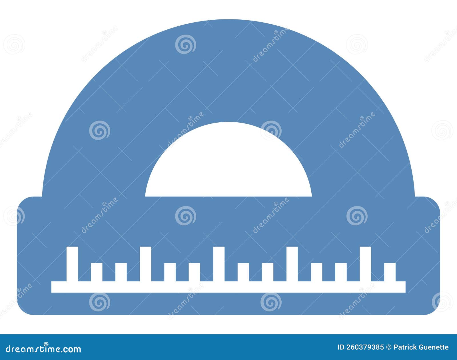 Blue ruler, icon stock vector. Illustration of measurement - 260379385