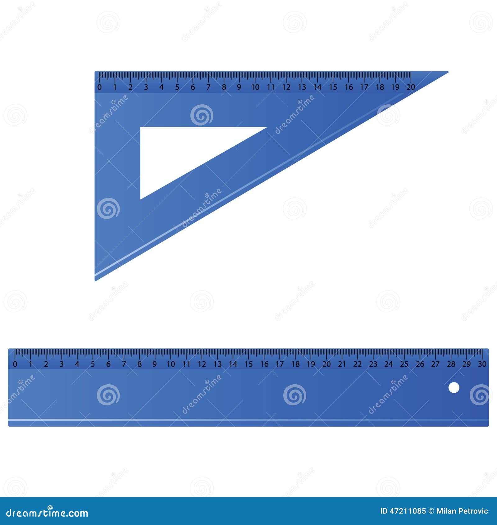 Blue Ruler Vector Illustration Stock Vector - Illustration of graphic ...
