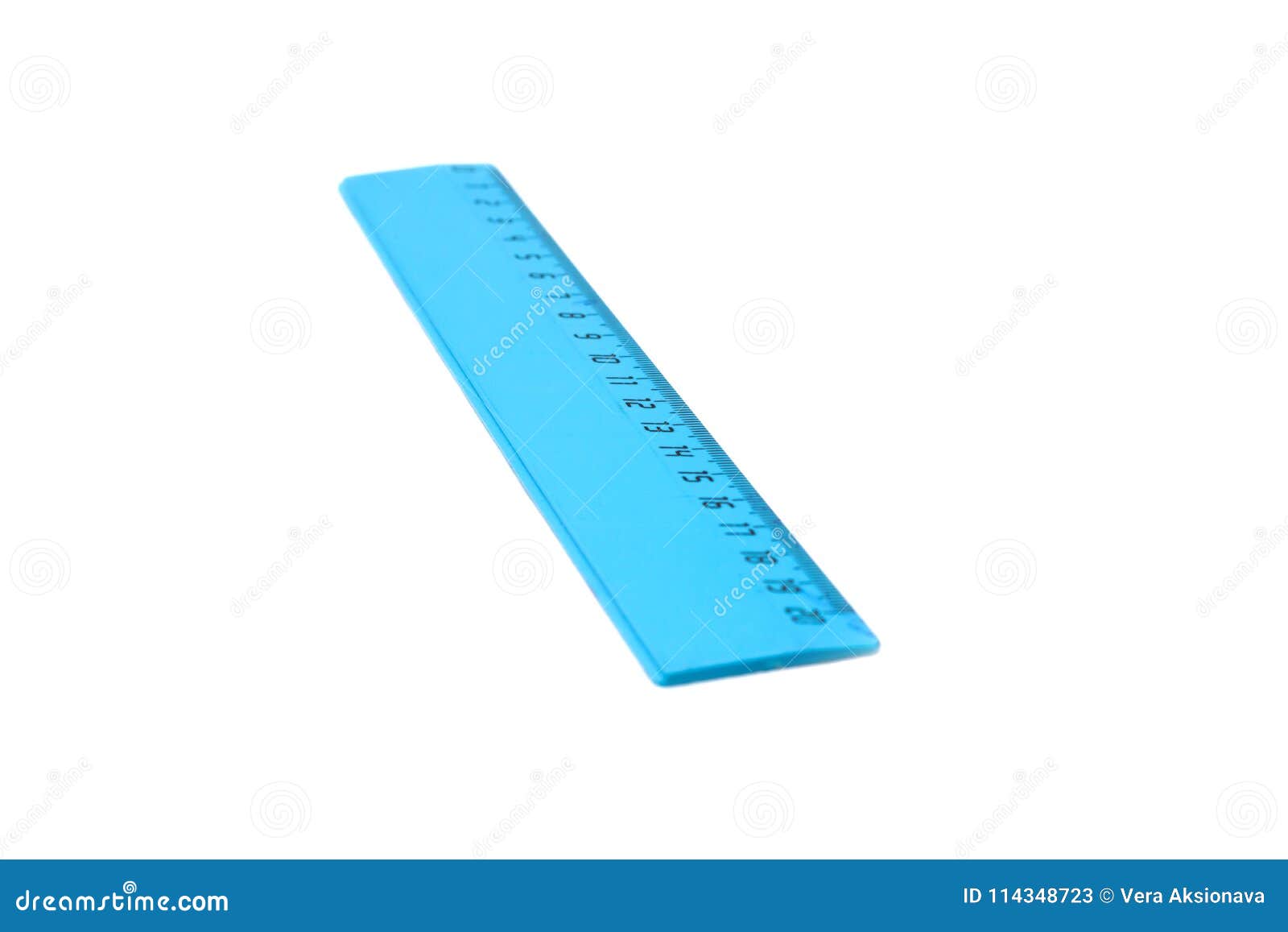 Blue Ruler on a White Background Stock Image - Image of green, college ...