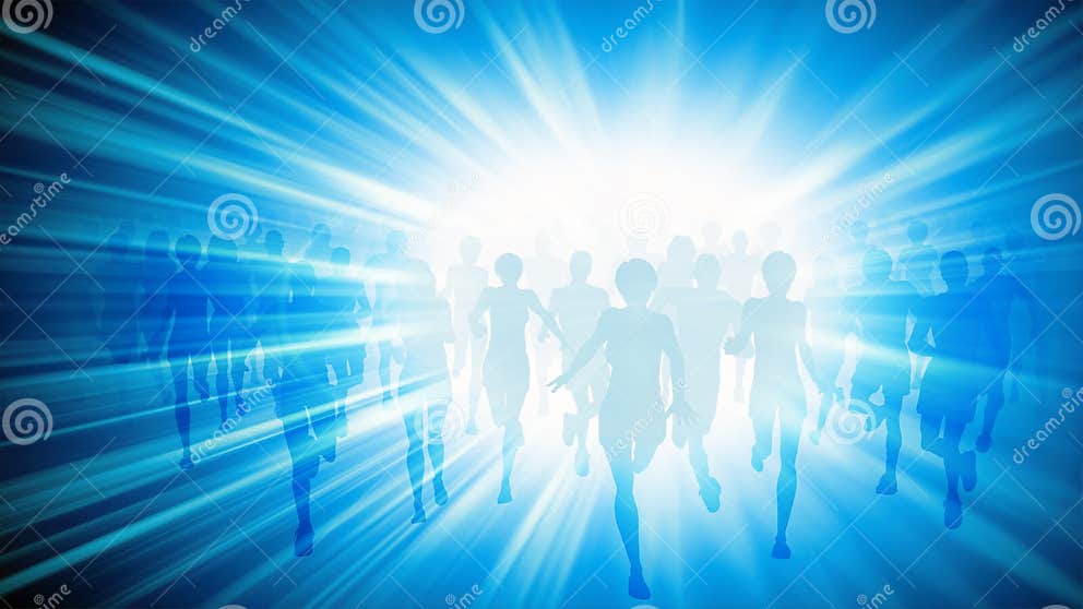 Blue runners stock illustration. Illustration of jogging - 18949770