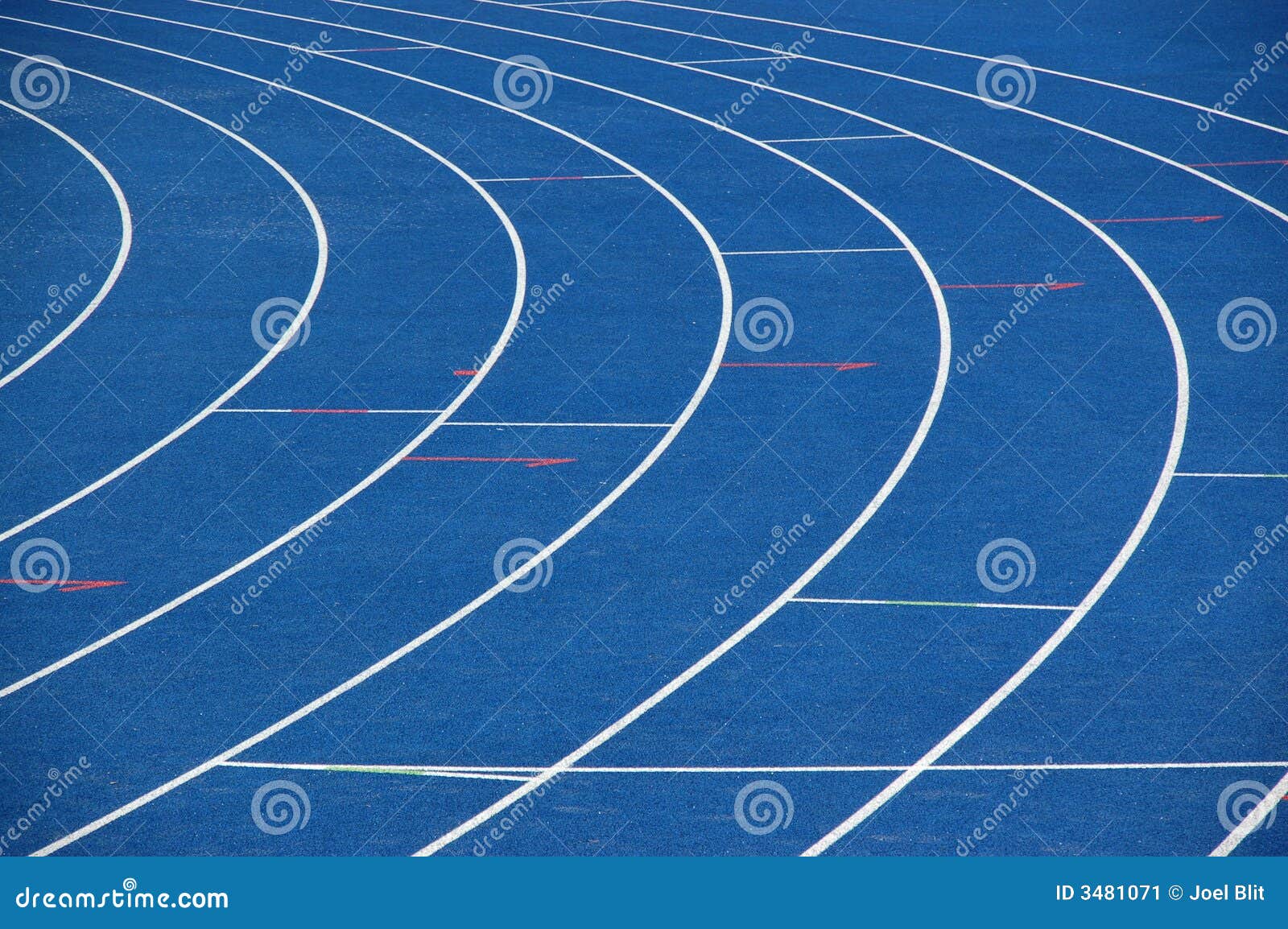Blue running track stock image. Image of bend, race, curve - 3481071
