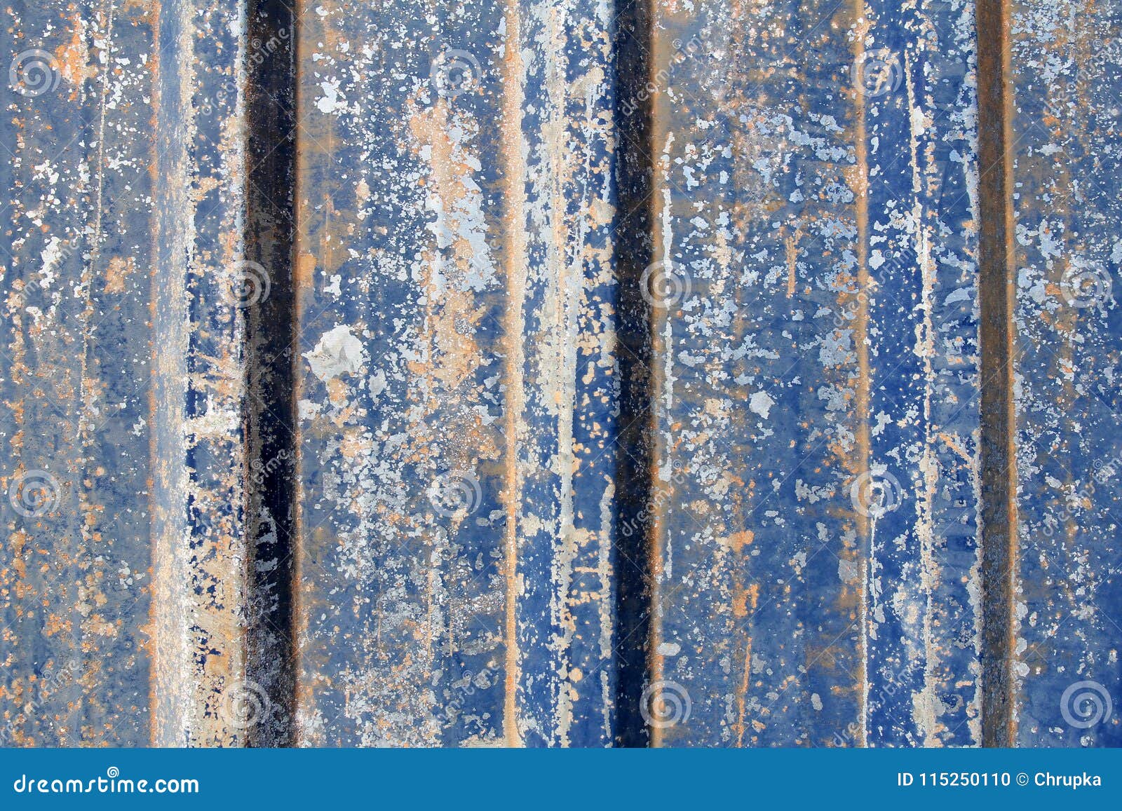 Blue rusty metal sheet stock photo. Image of construct - 115250110