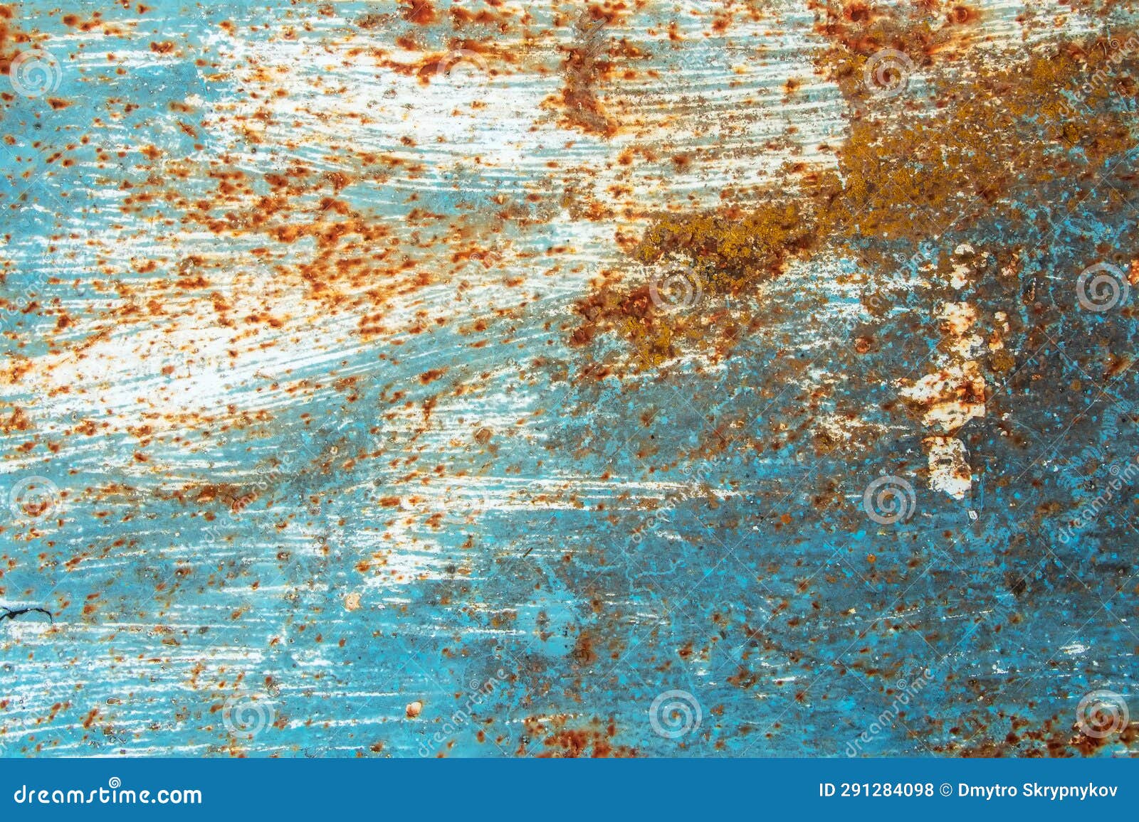 Blue Rusty Metal Texture Background Close Up Stock Photo - Image of ...