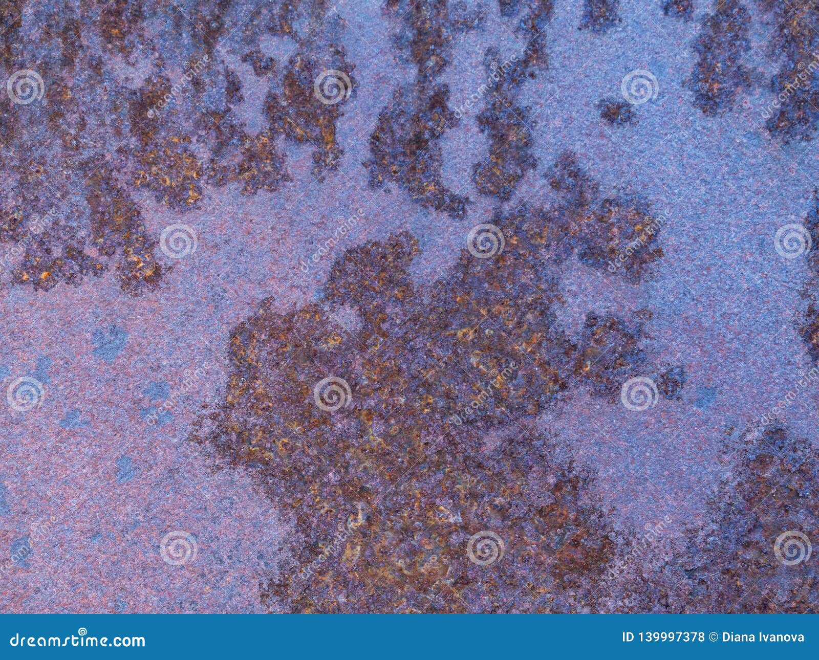 Blue Rusty Metal Texture Background Grunge Rusted. Rust Stains Stock ...