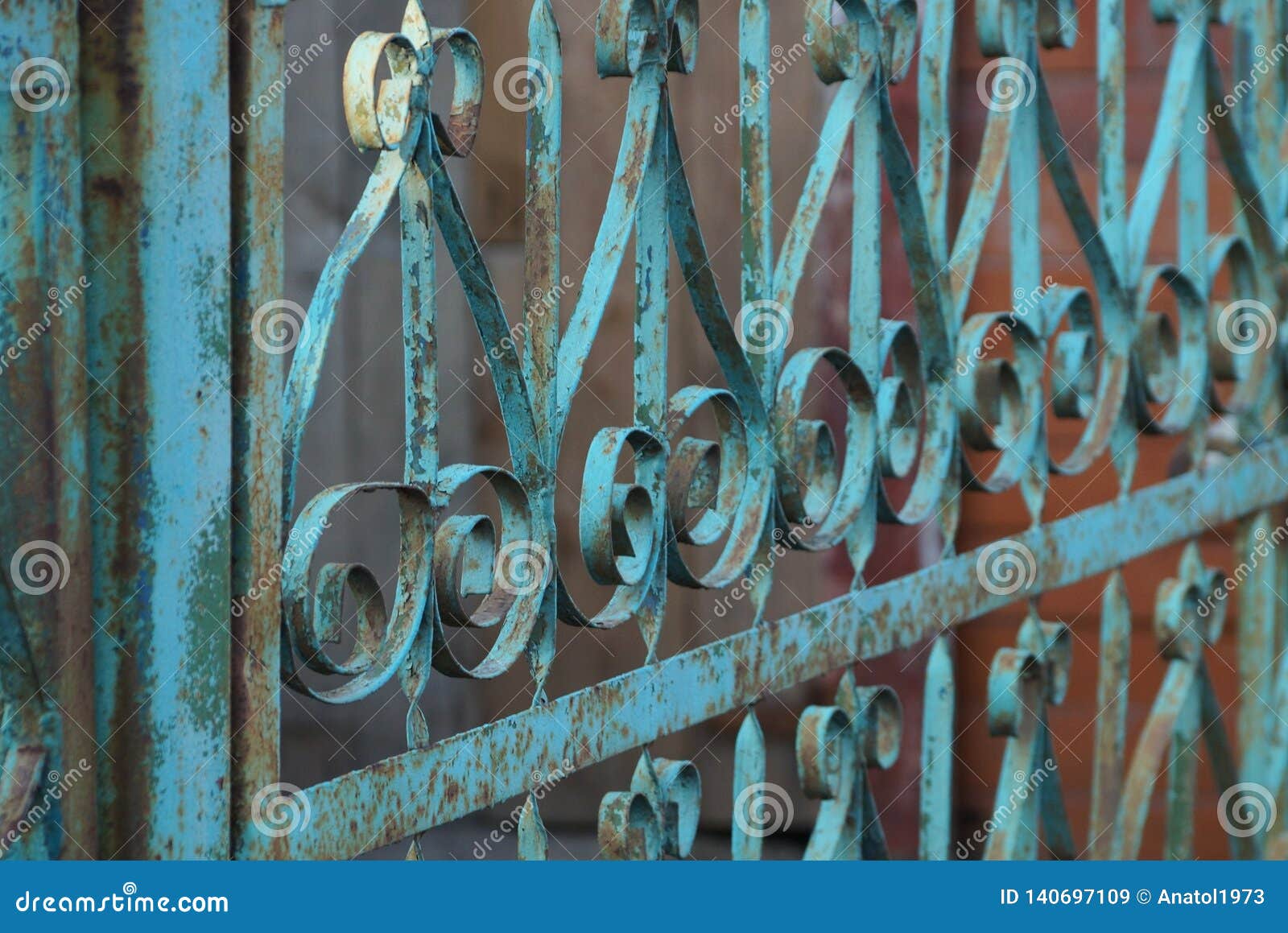 The Texture Of The Wrought-iron Grille On The Window.Close. Artistic ...