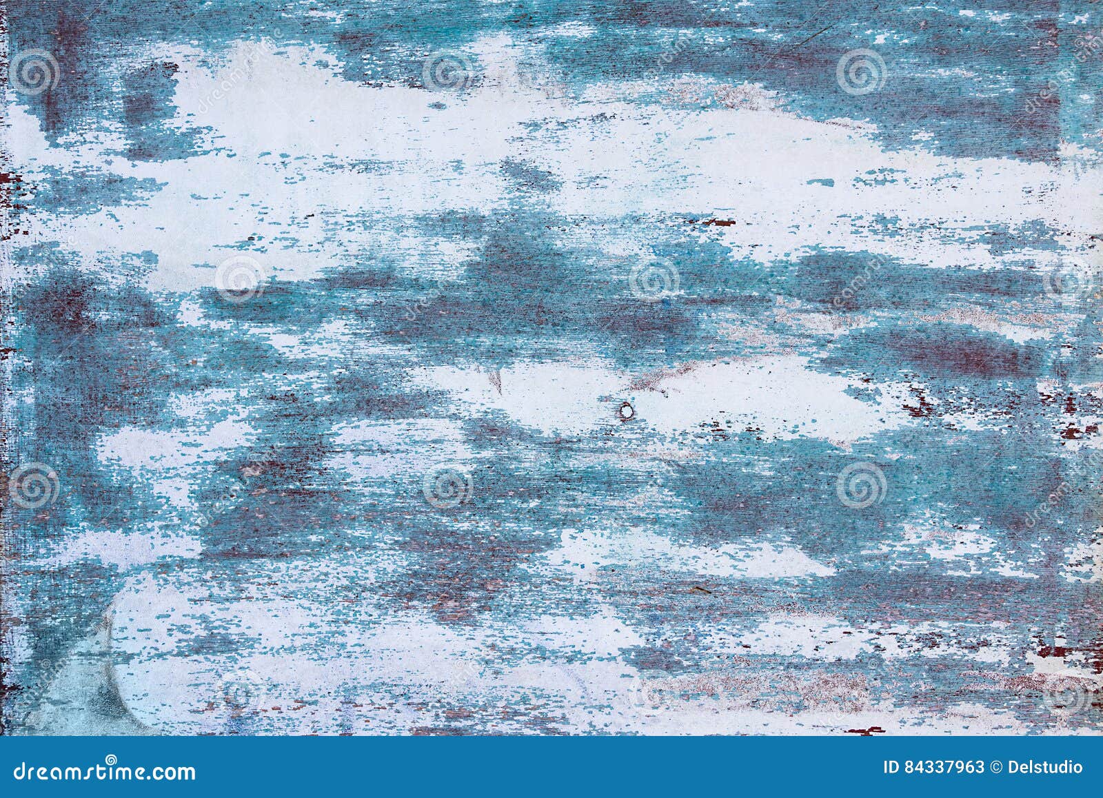 Blue Rusty Painted Textured Background Stock Image - Image of surface ...