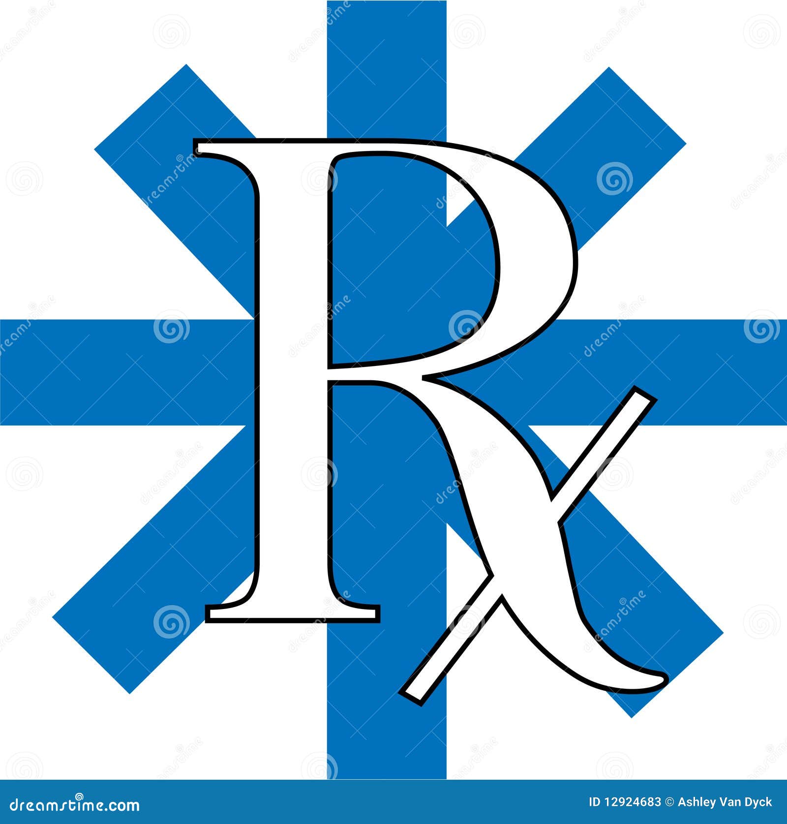 Blue rx stock vector. Illustration of chemist, hospital - 12924683