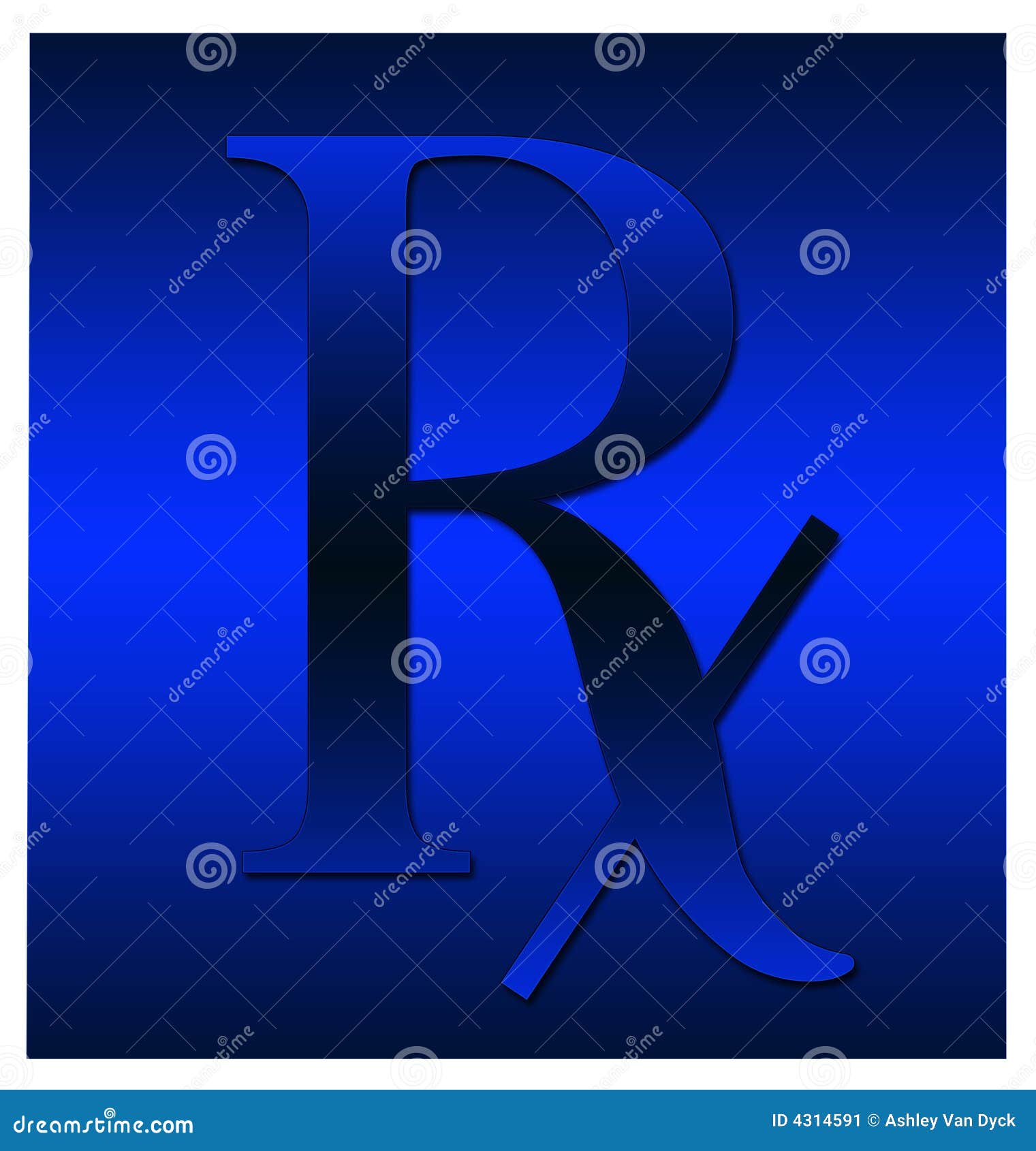 Blue Rx symbol stock illustration. Illustration of symbol - 4314591