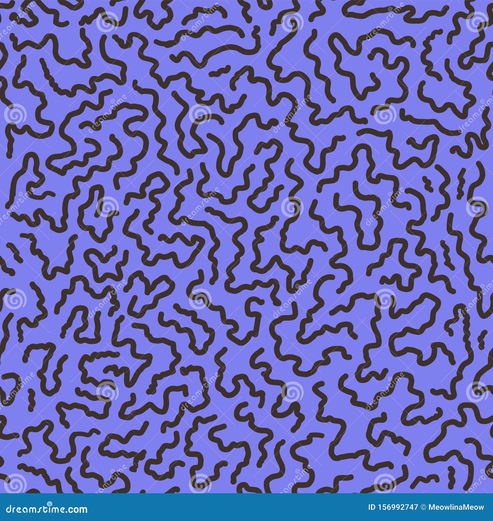 Blue 90s Line Pattern Memphis Style Vector Stock Illustration ...