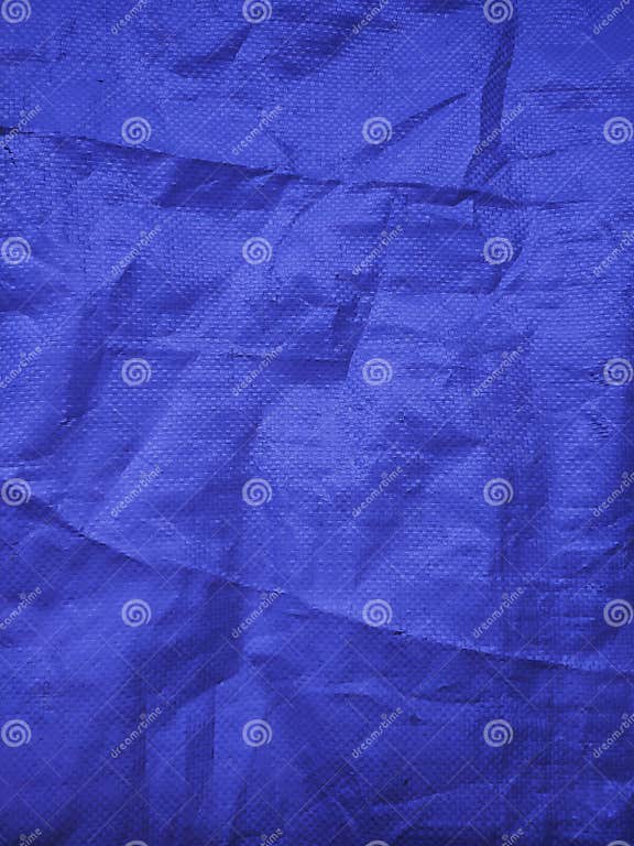 Blue Sack Texture and Pattern. Arranged on a Simple Blue Background ...