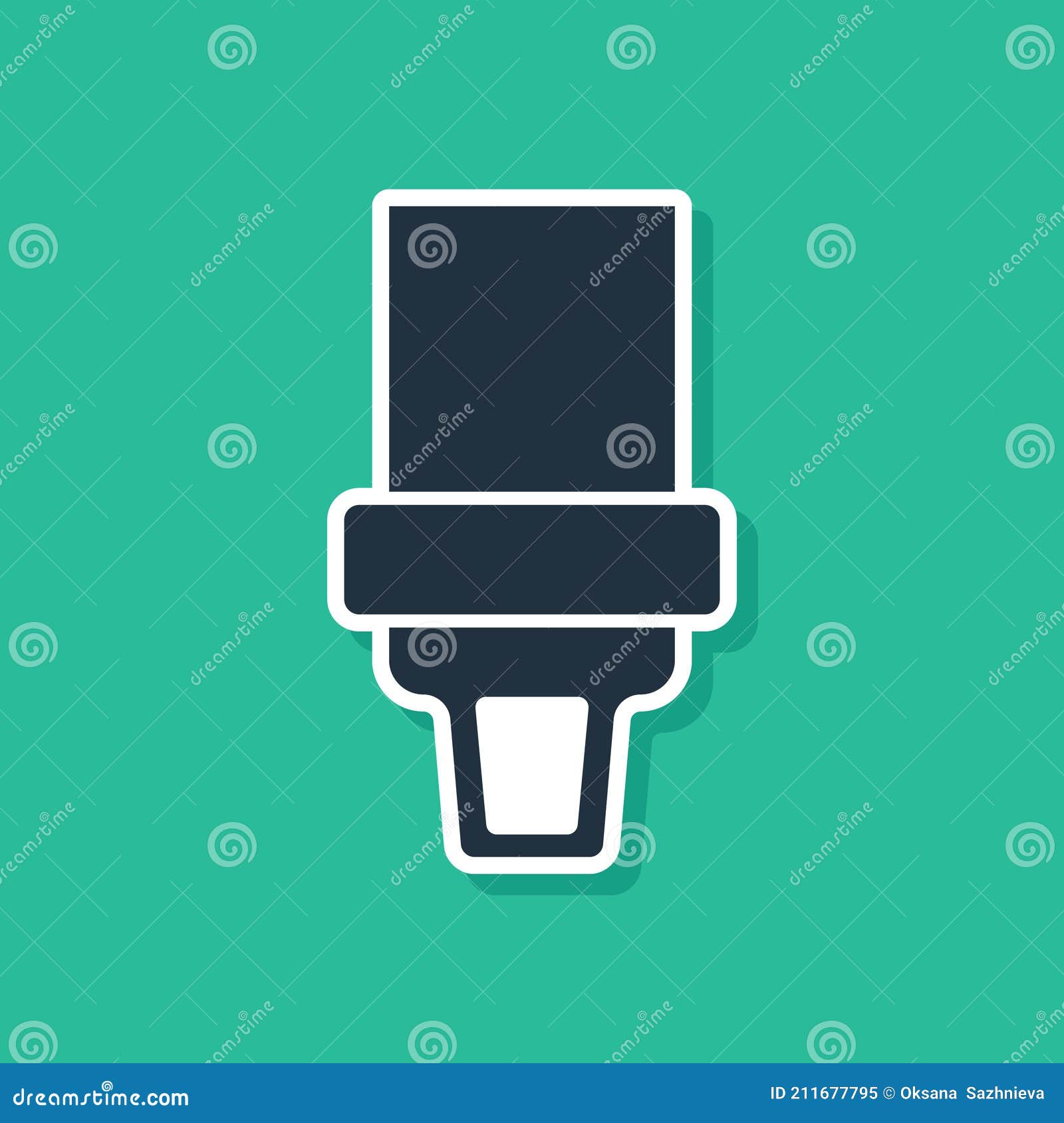 Blue Safety Belt Icon Isolated on Green Background. Seat Belt Stock ...