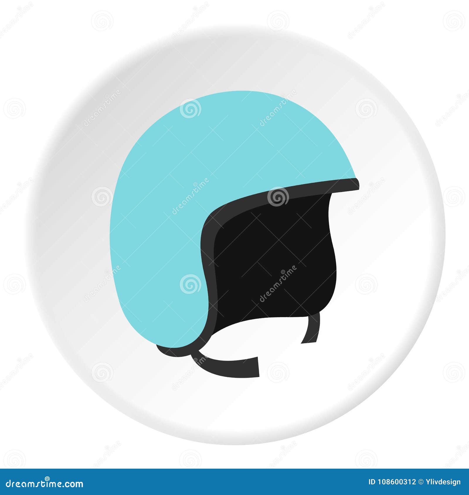 Blue Safety Helmet Icon Circle Stock Vector - Illustration of ...