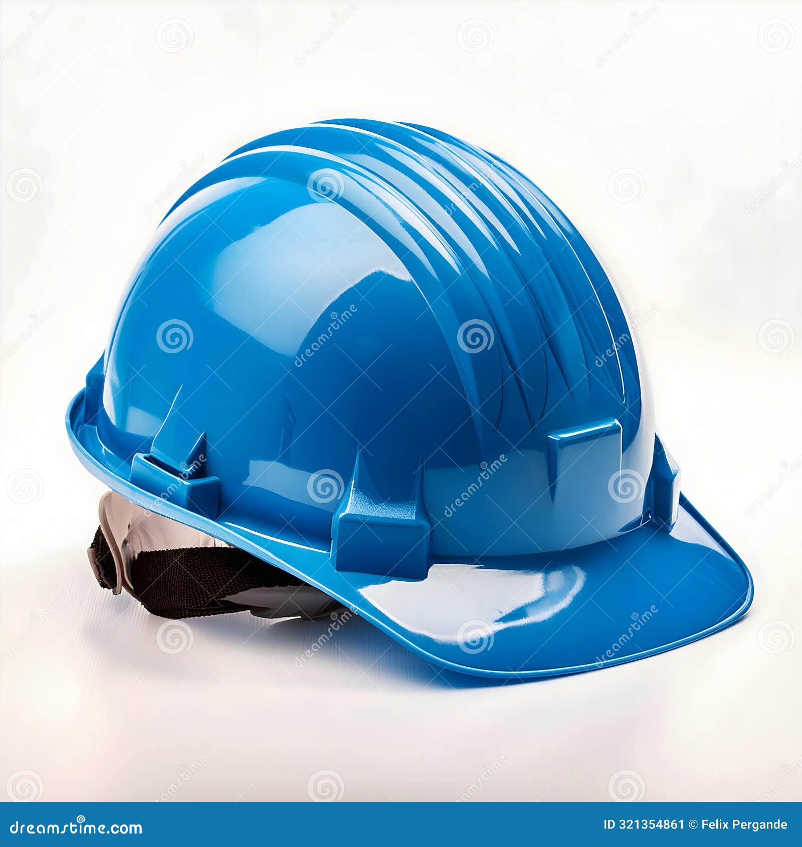 Blue safety helmet stock illustration. Illustration of work - 321354861