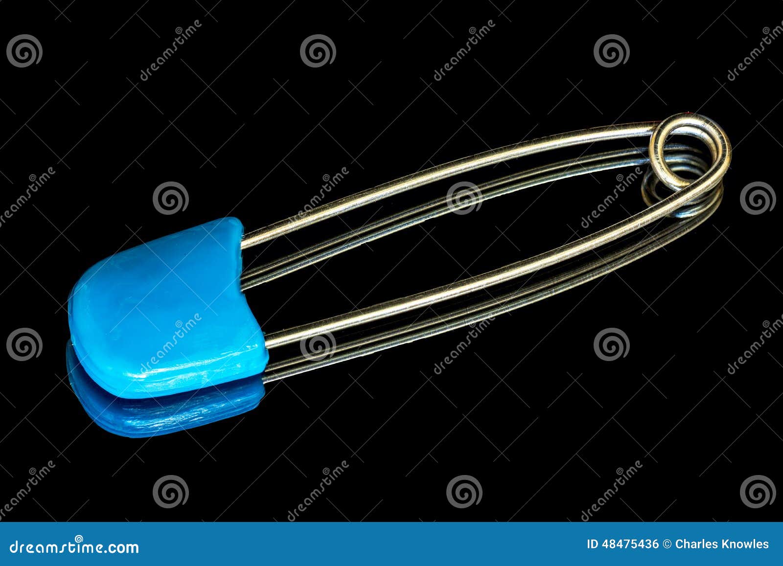 Blue Safety Pin for a Baby S Diaper Stock Photo - Image of still ...