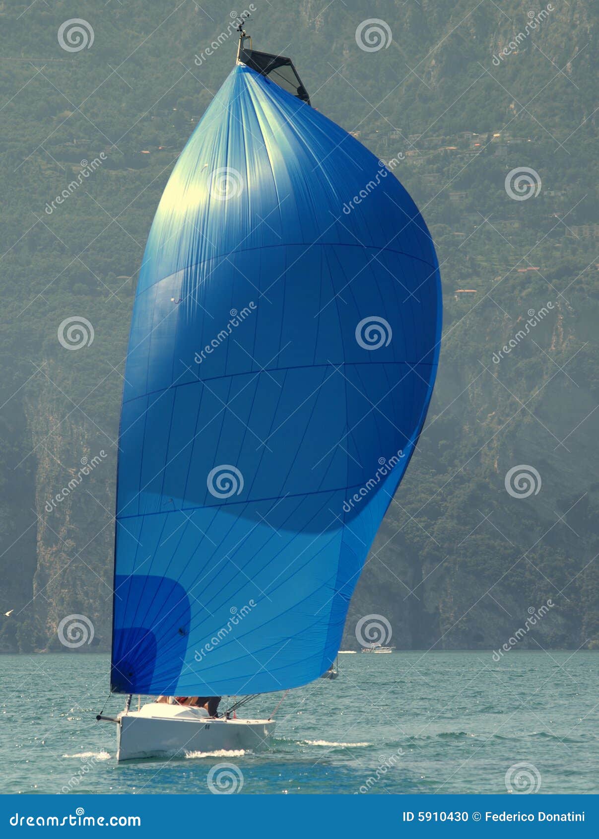Blue sail stock photo. Image of river, regatta, sails - 5910430