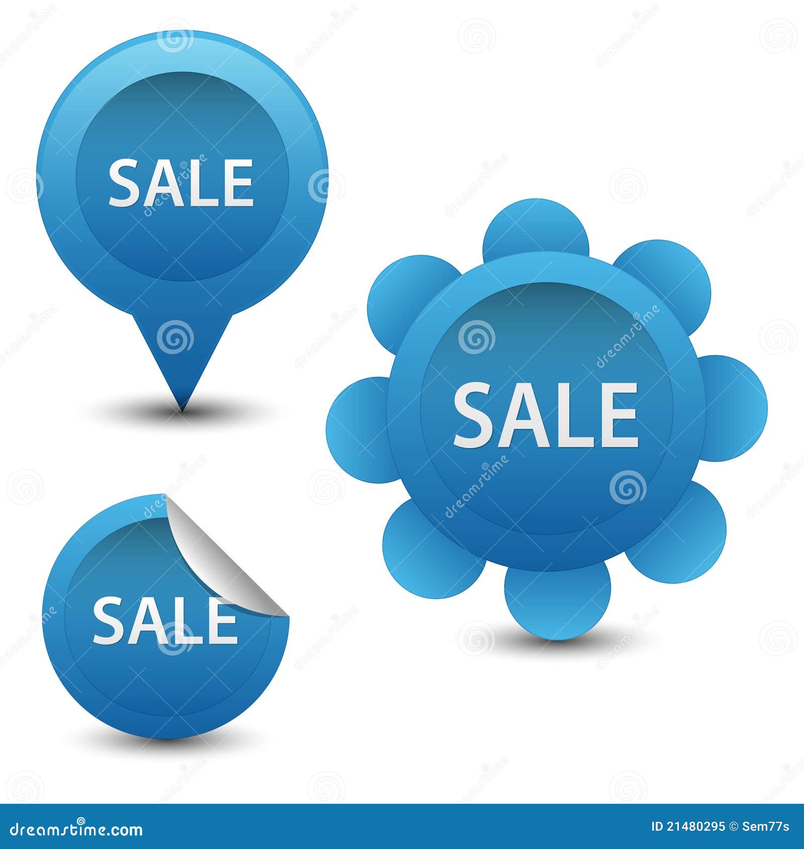 Blue sale elements stock vector. Illustration of sale - 21480295
