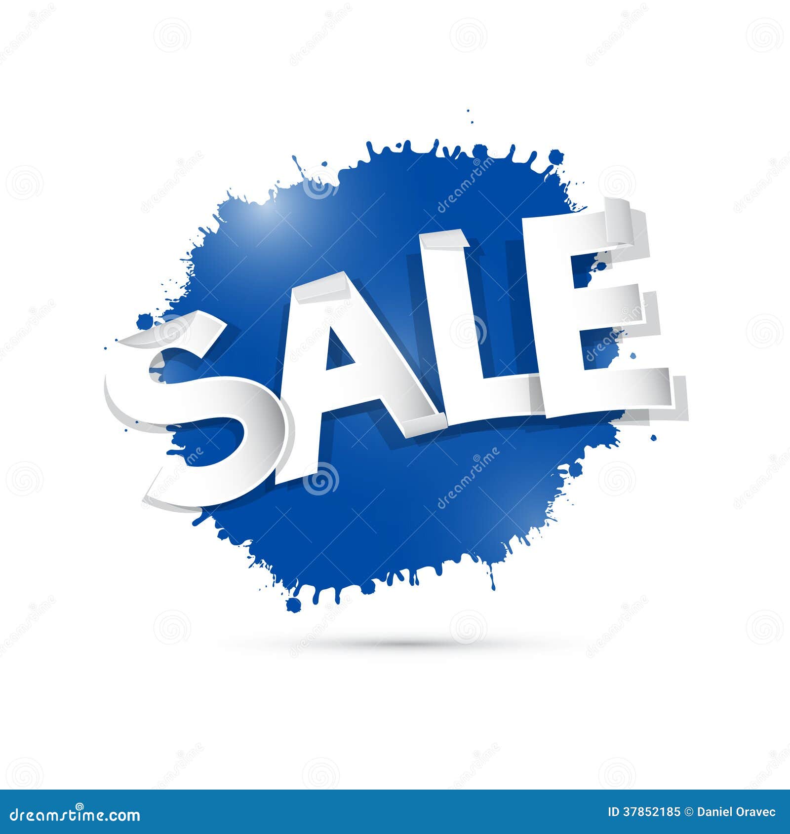 Blue Sale Label Illustration Stock Vector - Illustration of banner ...