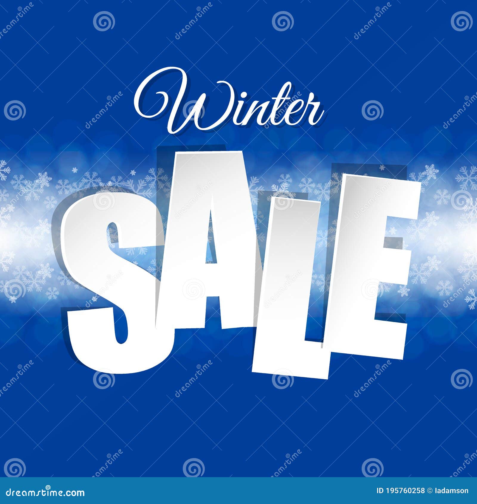 Blue Sale Poster stock vector. Illustration of retail - 195760258