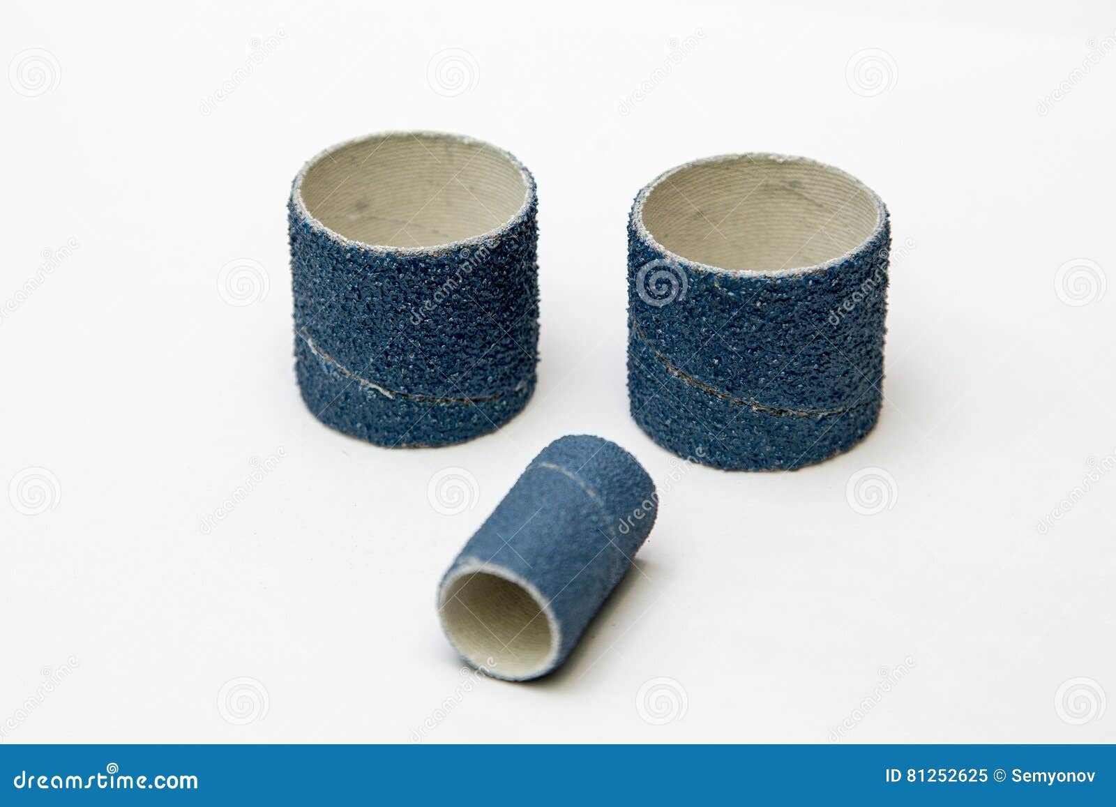Blue Sandpaper Spiral Band Isolated Stock Image - Image of grinder ...
