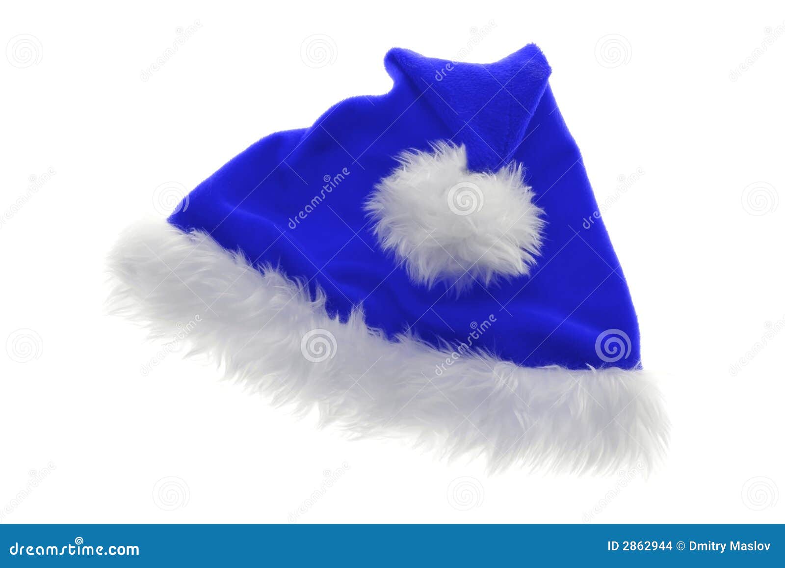 Blue Santa s Hat stock photo. Image of holiday, fluffy - 2862944