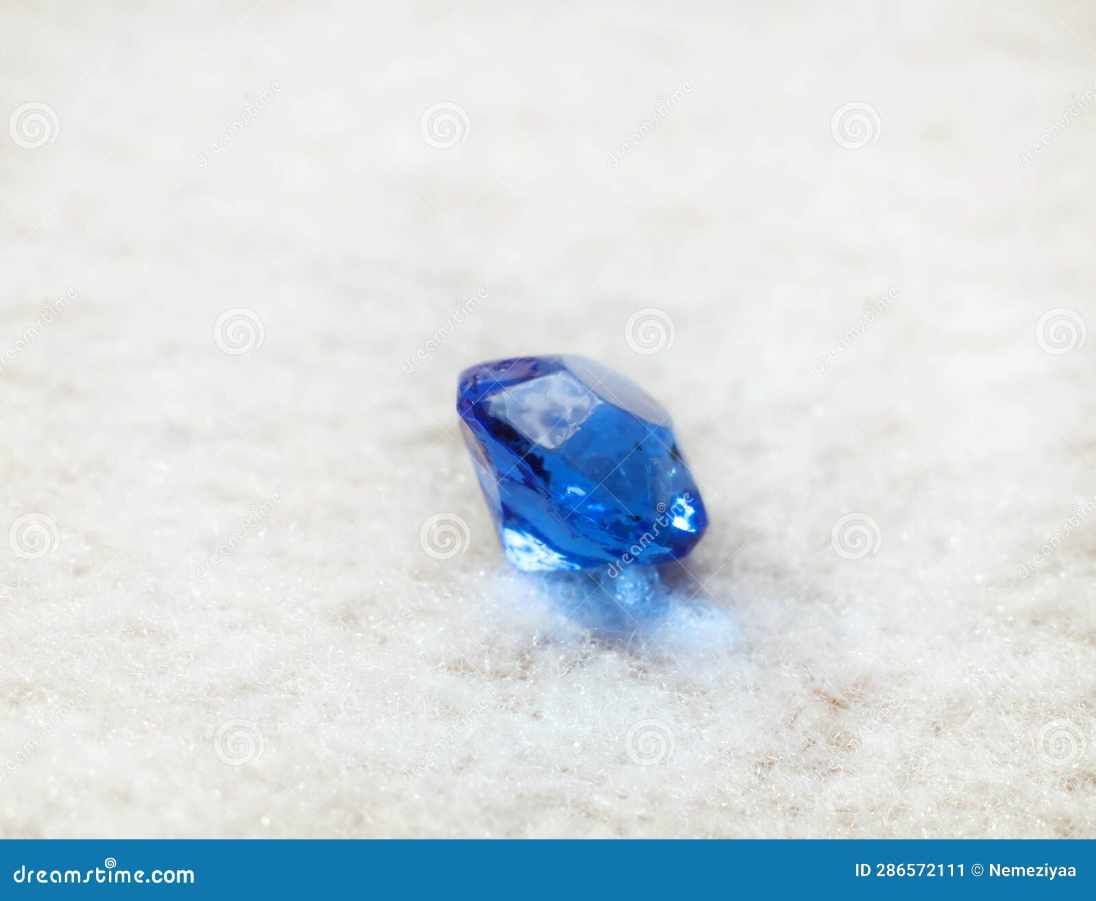 Blue sapphire crystal stock image. Image of ruby, river - 286572111