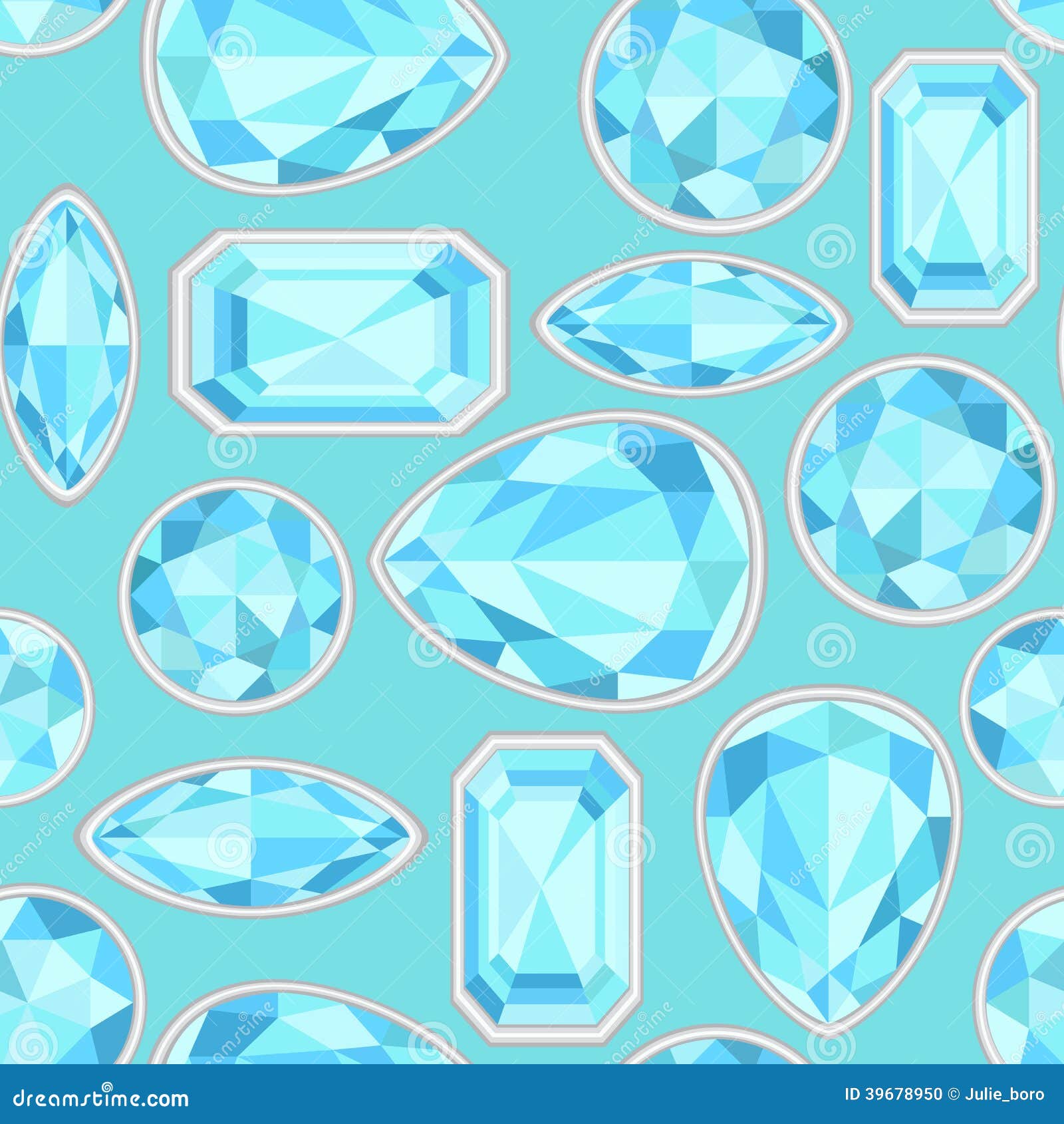 Blue Sapphire Seamless Pattern Stock Vector - Illustration of ...