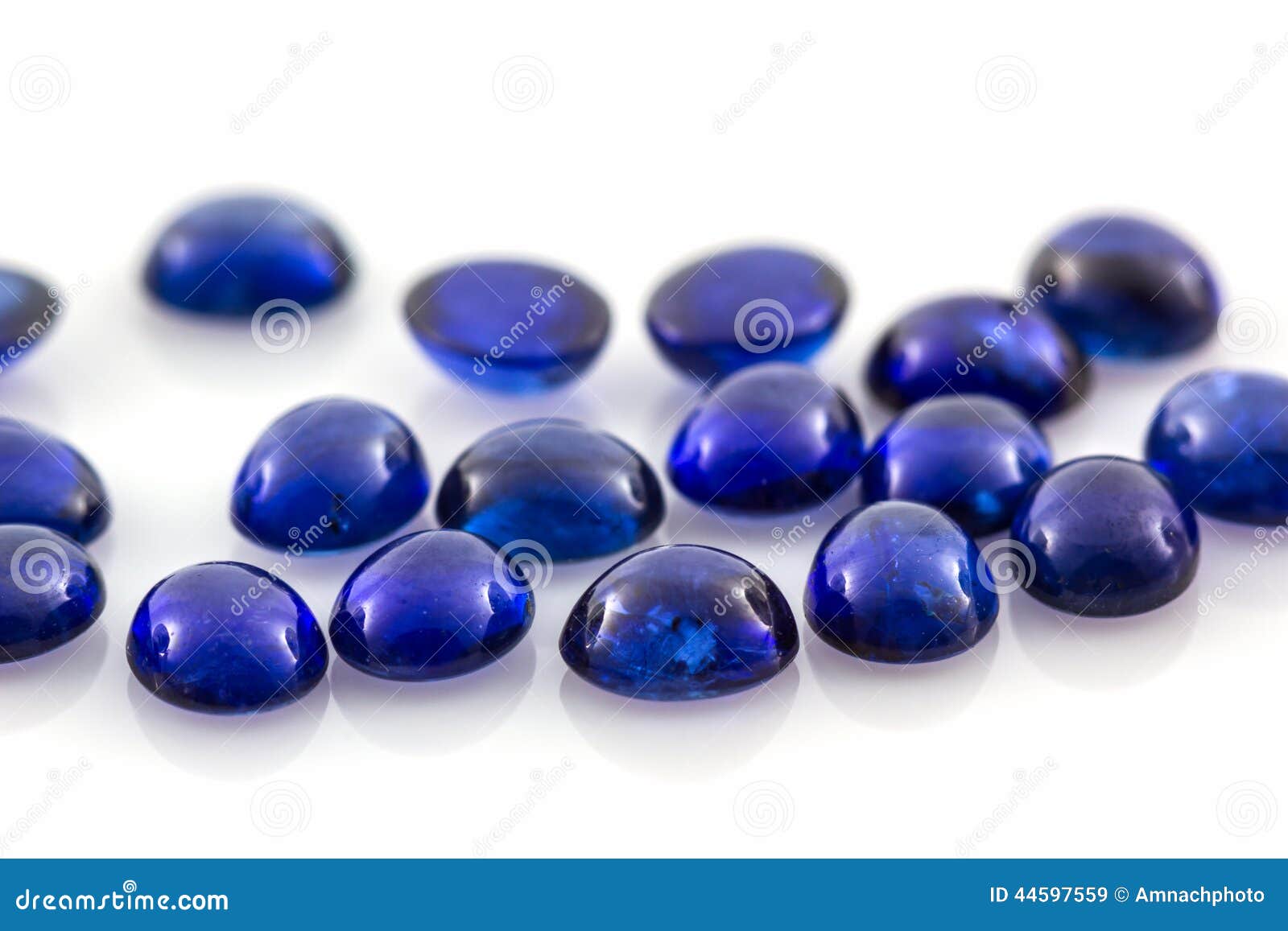 Blue Sapphire on White Background. Stock Image - Image of allure ...