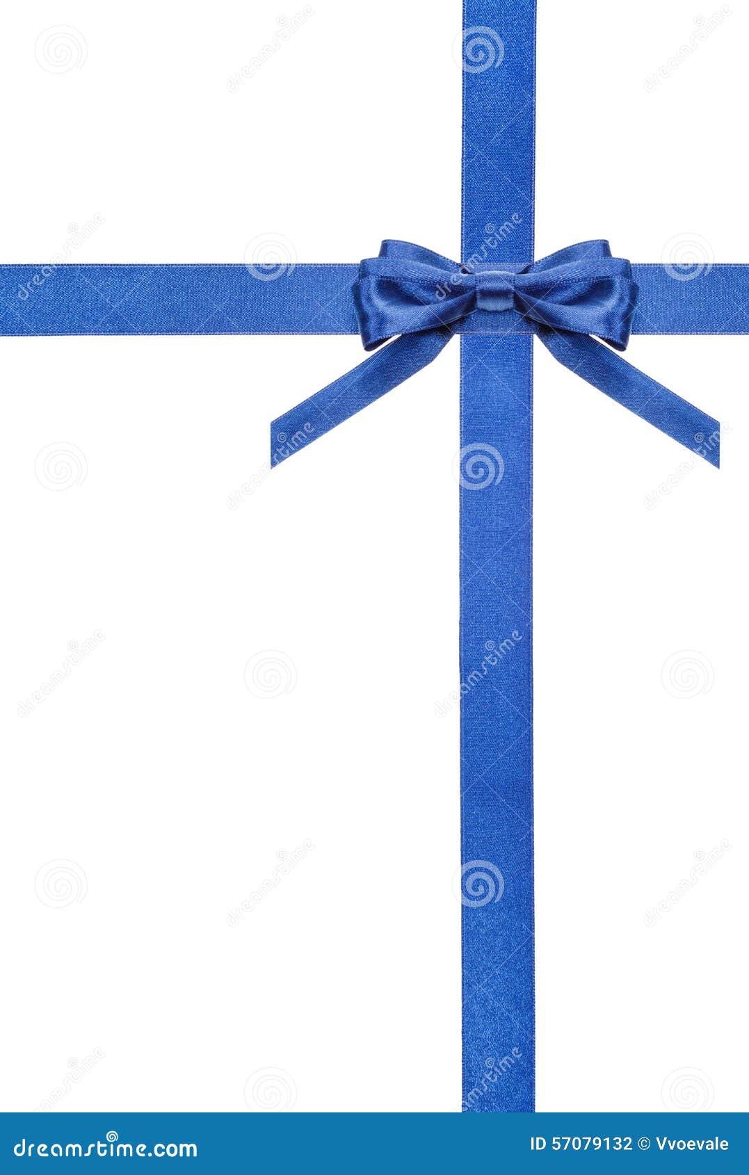 Blue Satin Bows and Ribbons Isolated - Set 5 Stock Photo - Image of ...