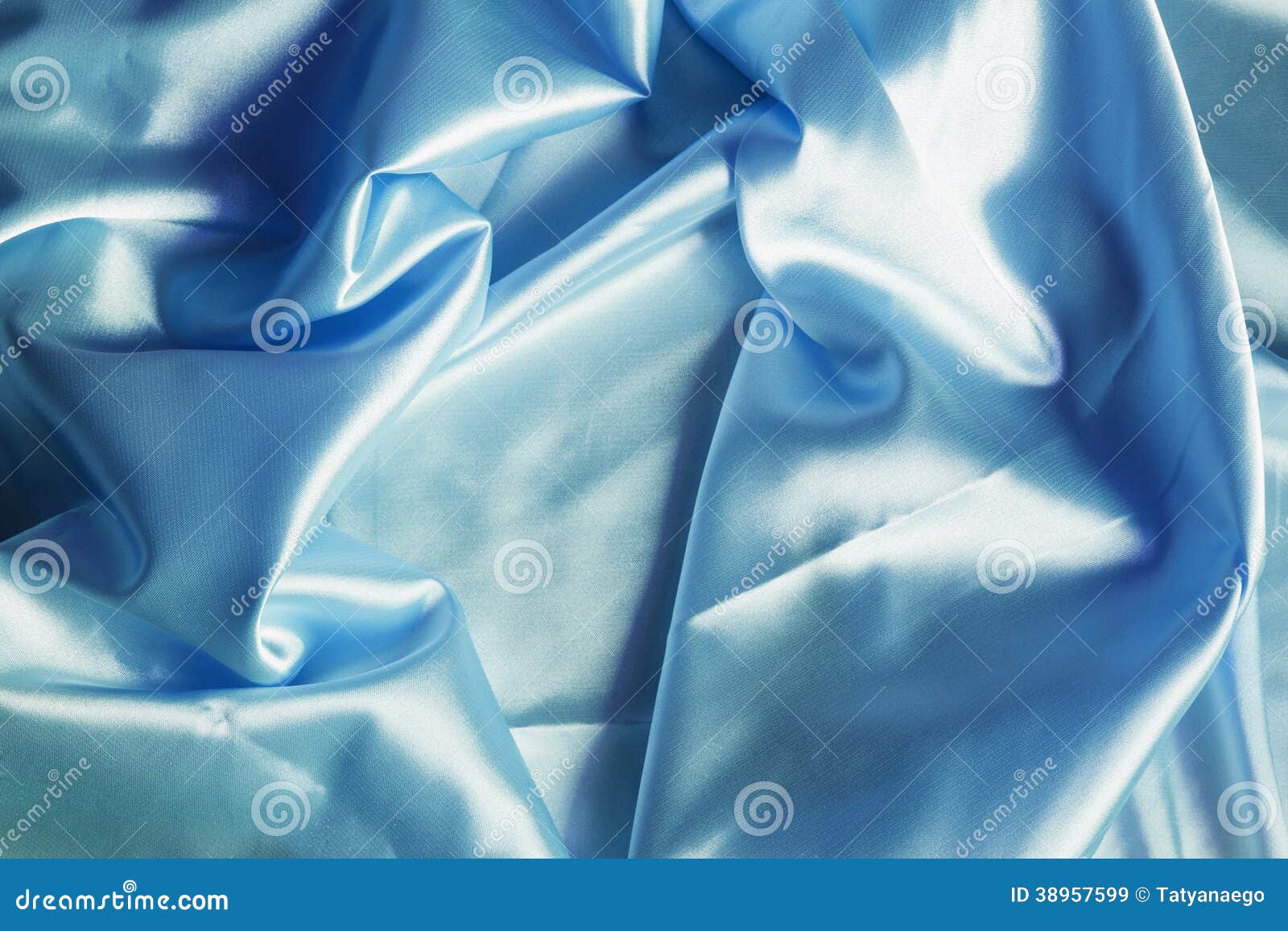 Blue satin stock image. Image of folds, decorations, fabric - 38957599