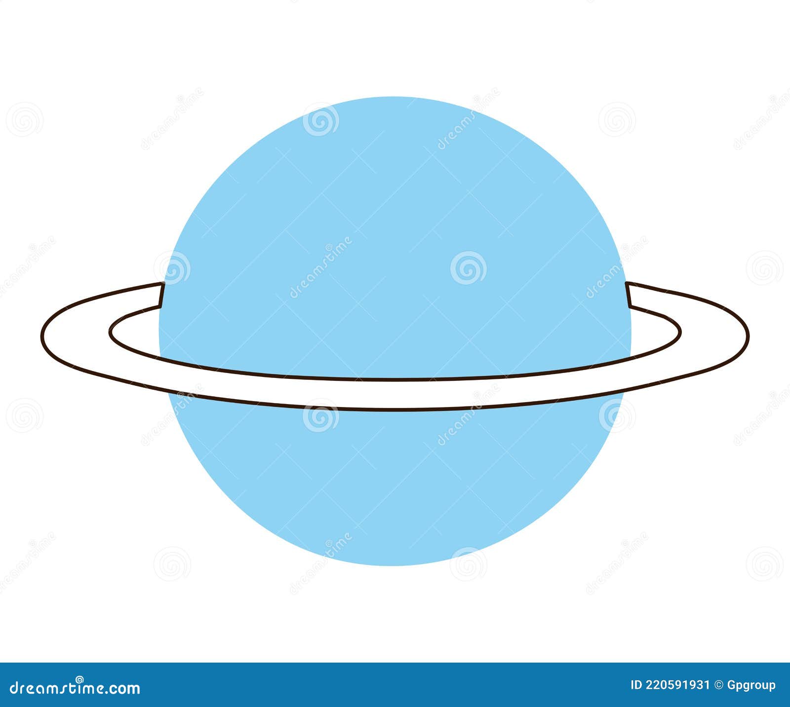 Blue saturn design stock vector. Illustration of planet - 220591931