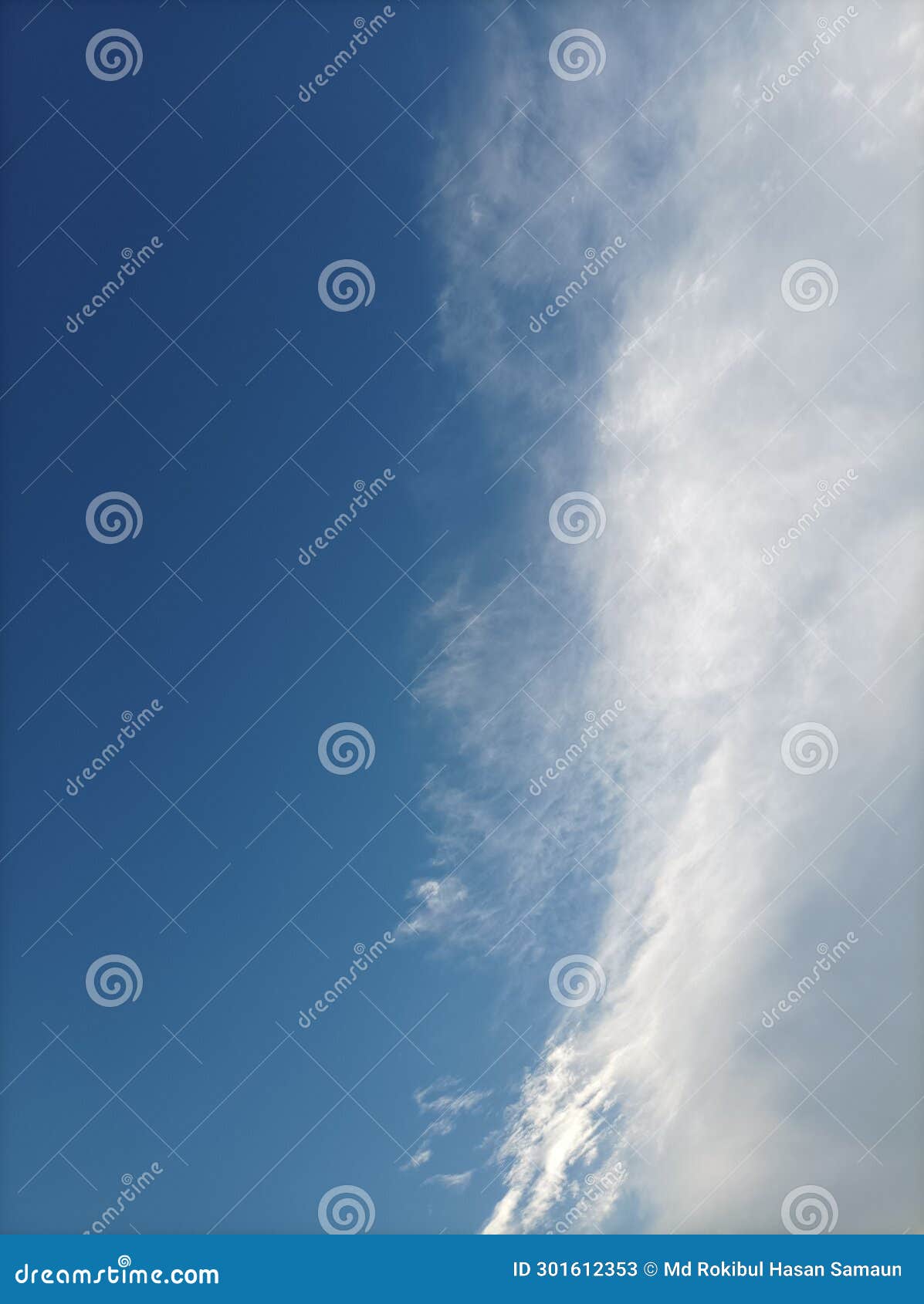 A Blue Say with White Cloudy Smoke Stock Image - Image of color, beauty ...