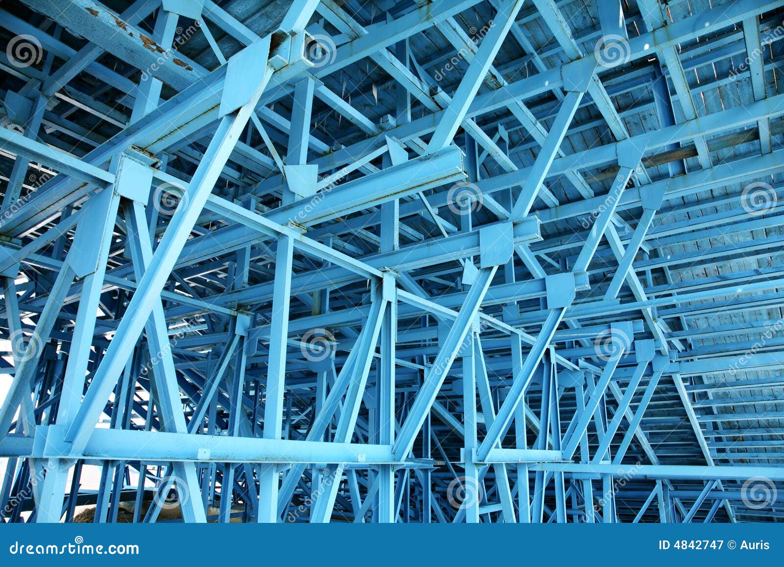 Blue scaffold stock image. Image of line, construction - 4842747