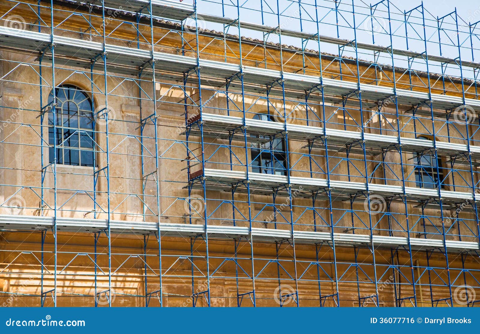 Blue Scaffolding on Vatican Museum Stock Photo - Image of rome ...