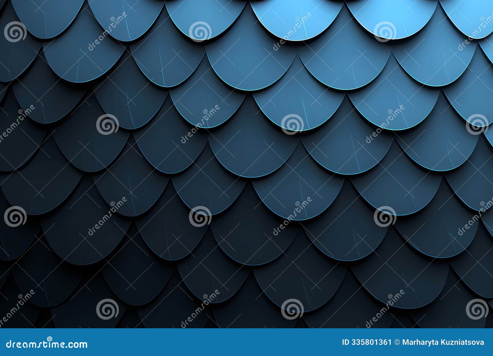 Blue Scales Pattern Abstract Background. Wallpaper, Backdrop. 3D Render ...