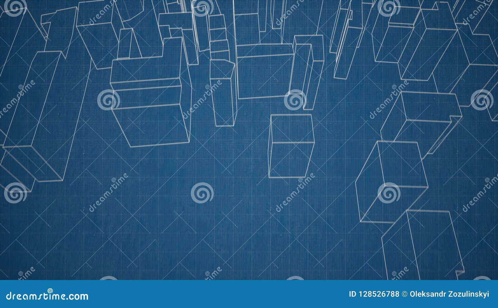 Blue Schematic Plan of the City Stock Footage - Video of communication ...